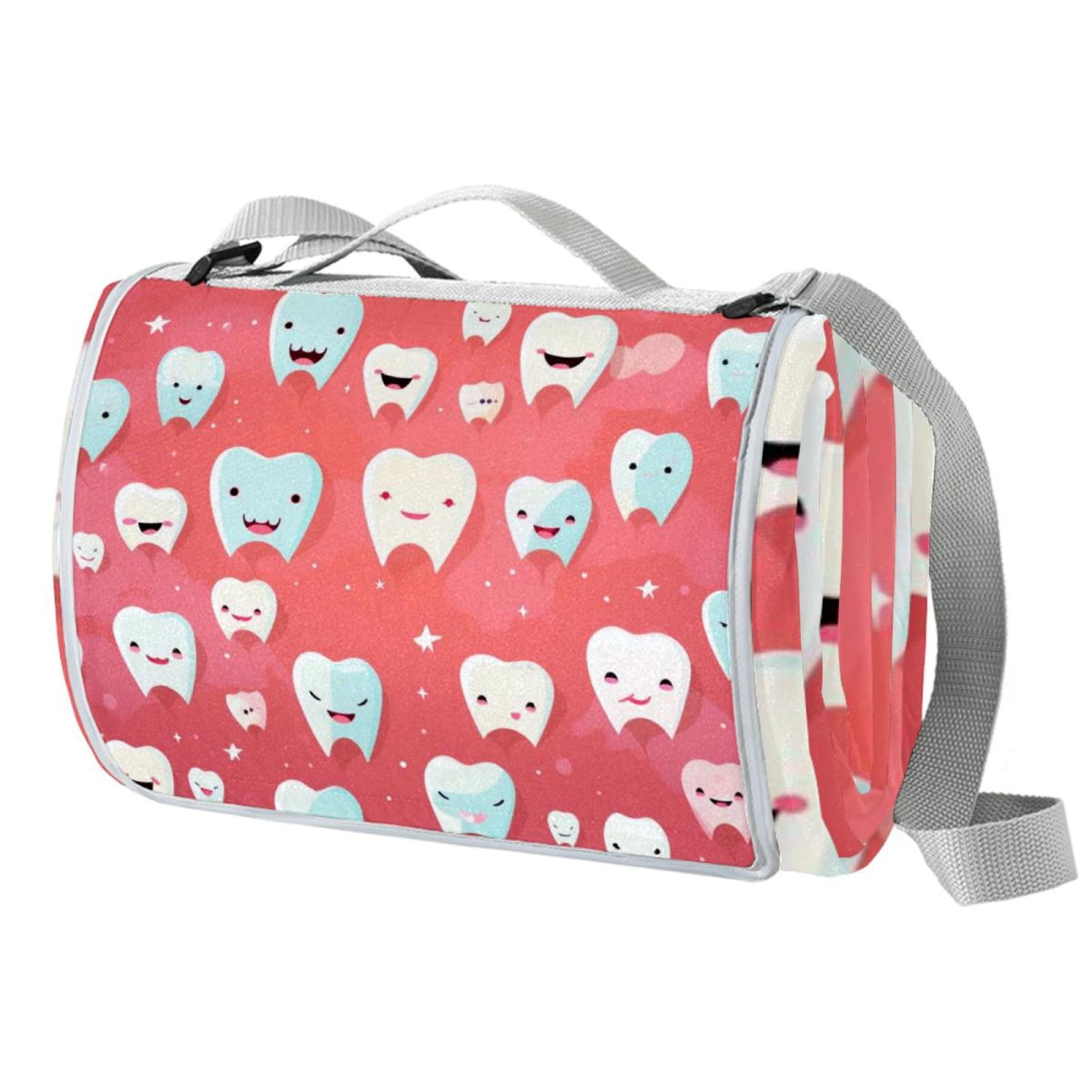 Tiny Teeth Canvas Picnic Mat for Outdoor Activities - Waterproof and ...