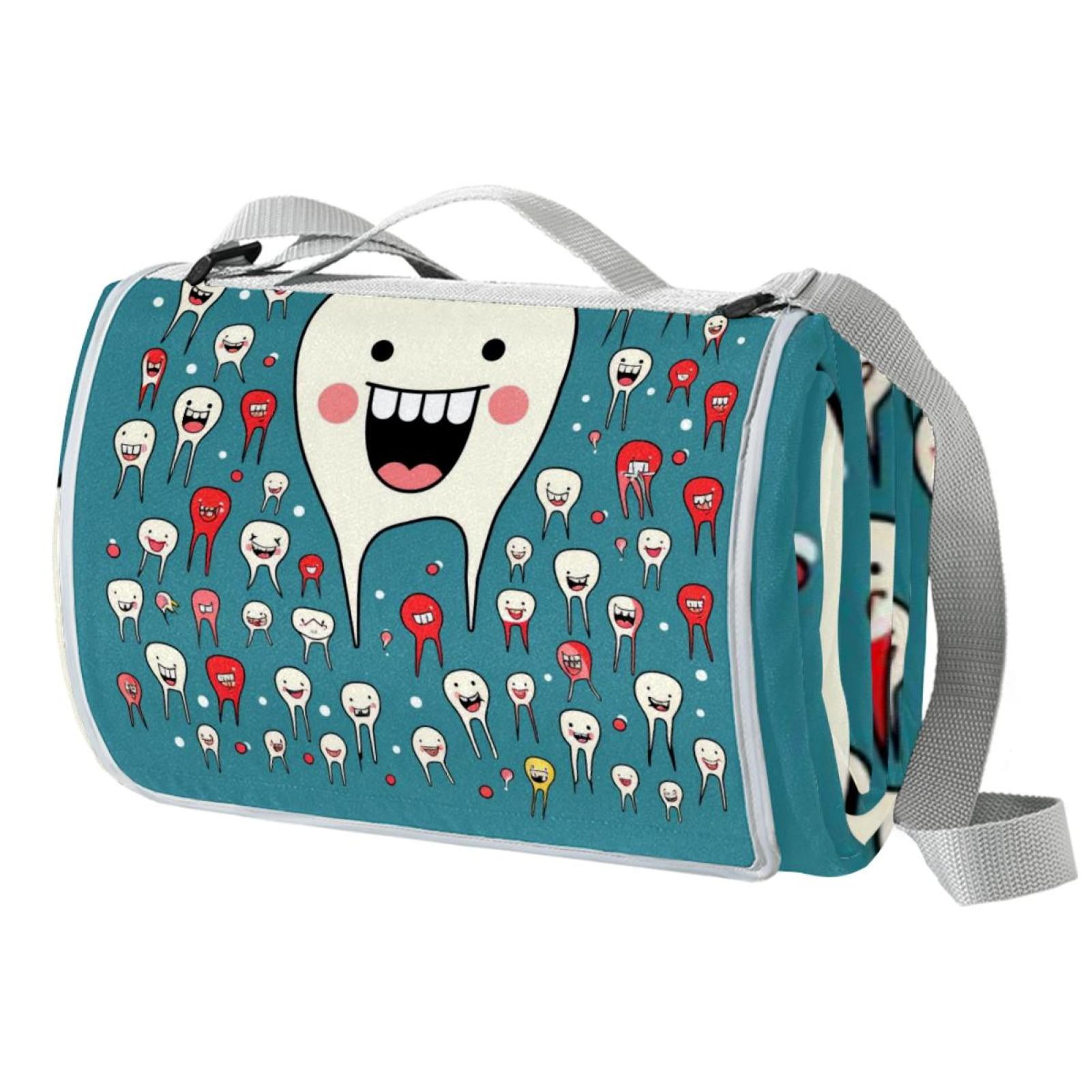 Tiny Teeth Canvas Picnic Mat for Outdoor Activities - Waterproof and ...