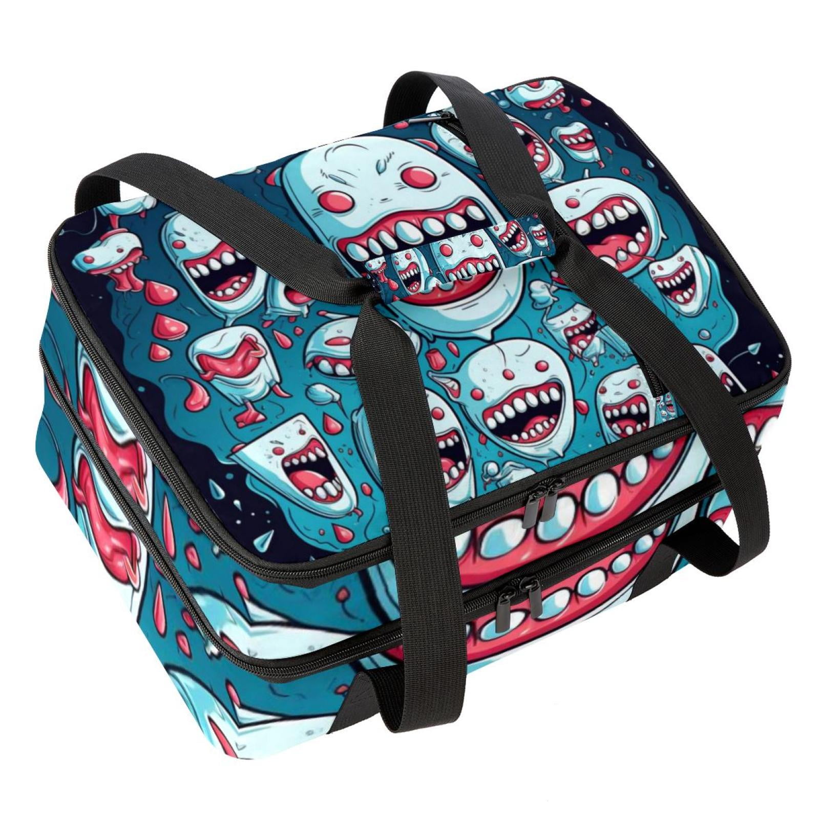 Tiny Teeth Double Layered Insulated Lunch Bag with Two Compartments ...