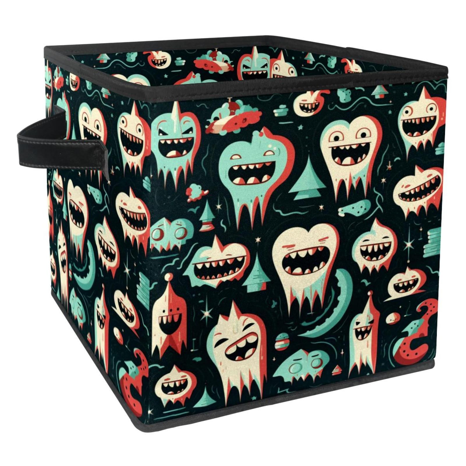 Tiny Teeth Foldable Clothes Storage Bin Cube Organizer with Handle, 10. ...