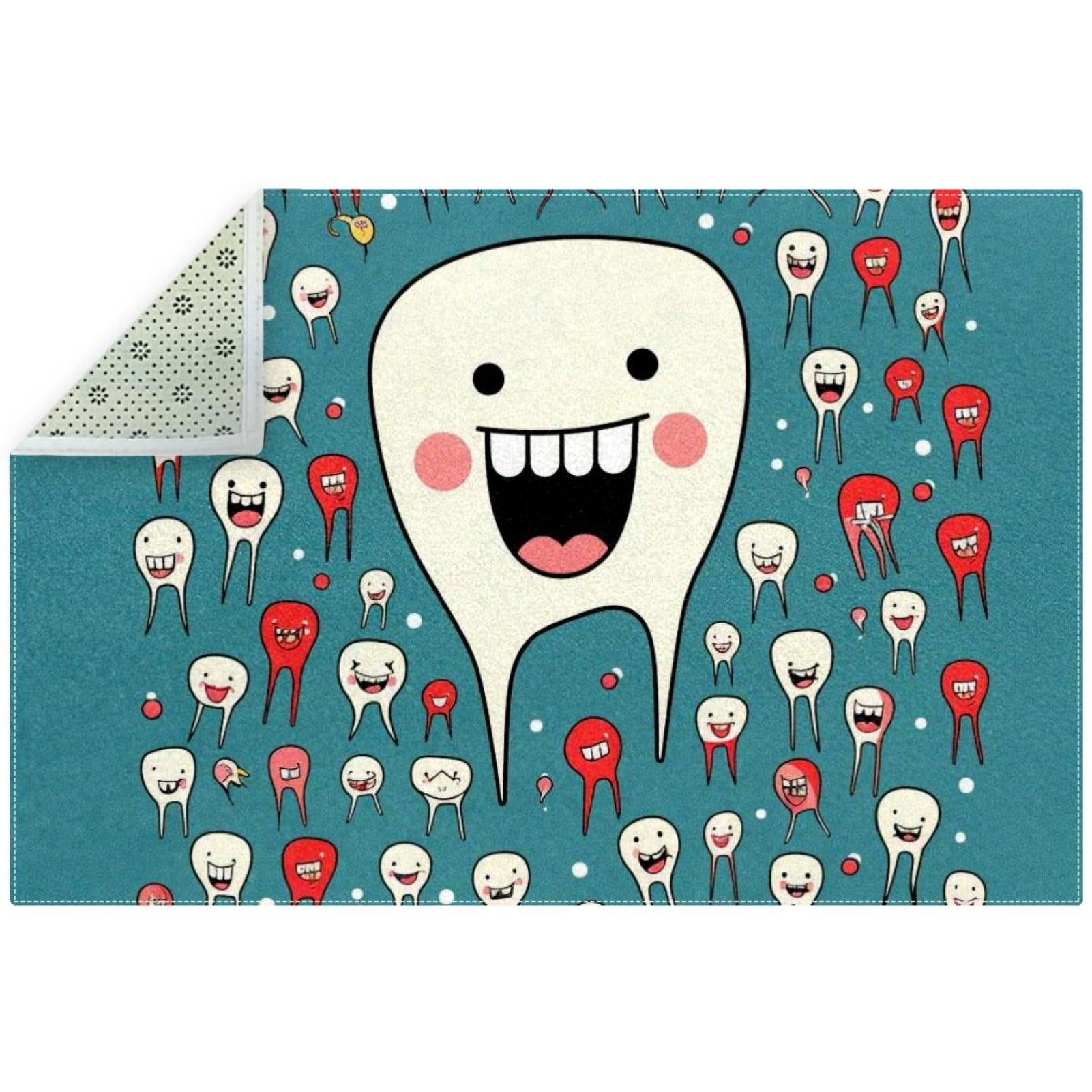Tiny Teeth Polyester Indoor Mat for Comfort and Style - Home or Office ...