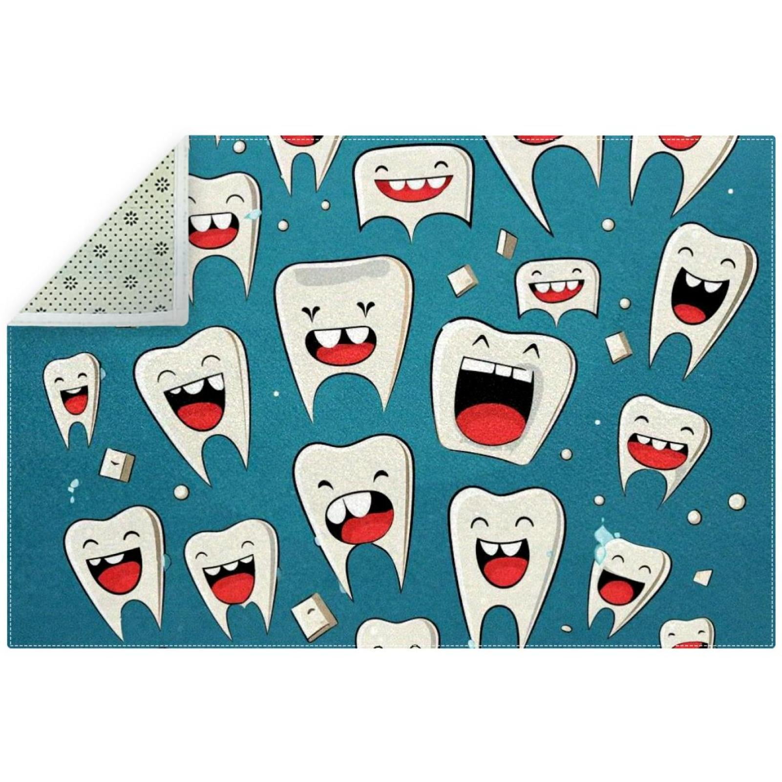 Tiny Teeth Polyester Office Mat - Right-Angle Floor Mat for Office Desk ...