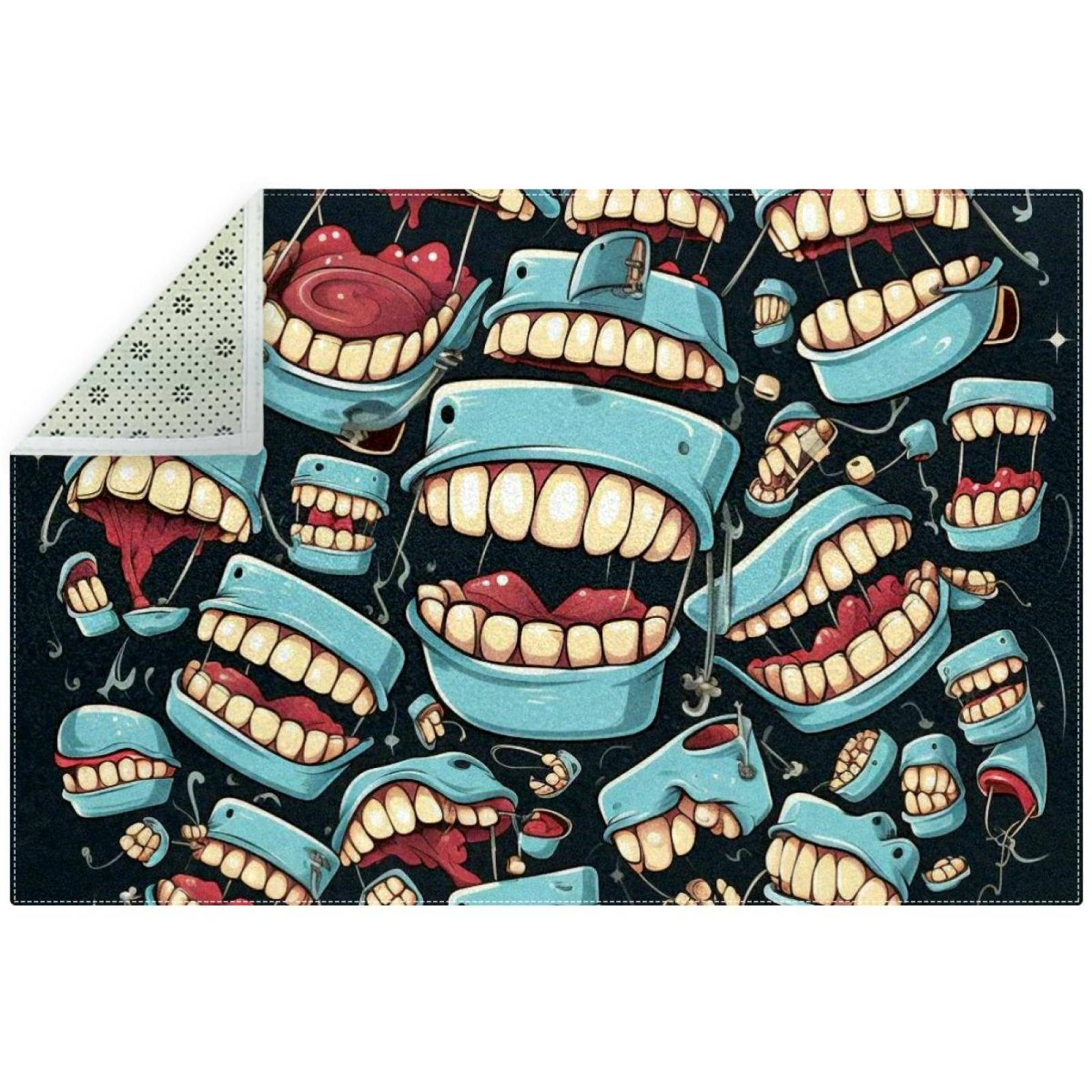 Tiny Teeth Polyester Office Mat - Right-Angle Floor Protector for ...