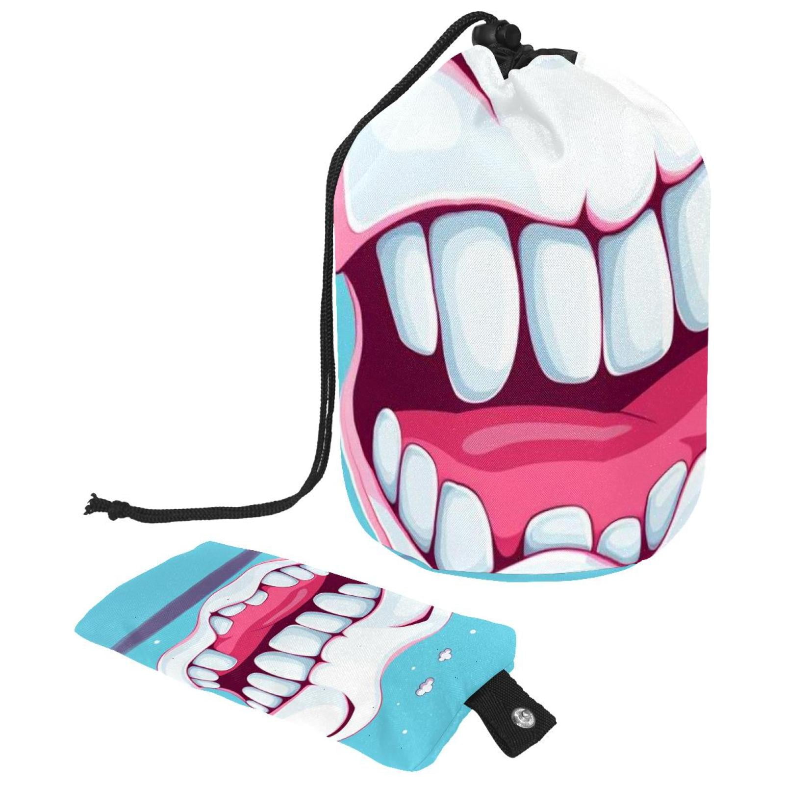 Tiny Teeth Portable Drawstring Foldable Travel Laundry Bag Shower Bags ...
