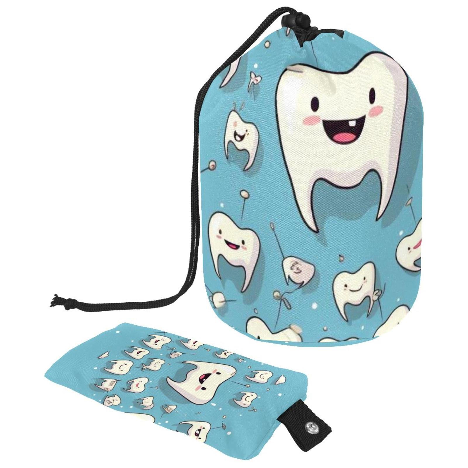 Tiny Teeth Portable Drawstring Mesh Laundry Bags, Foldable Travel Wash ...