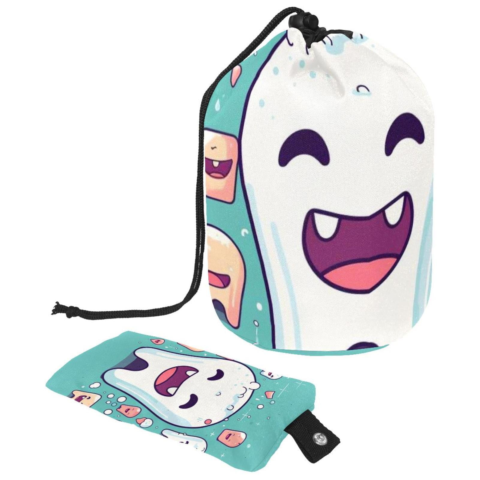 Tiny Teeth Portable Drawstring Wash Bag Mesh Bags Laundry Bags Foldable ...