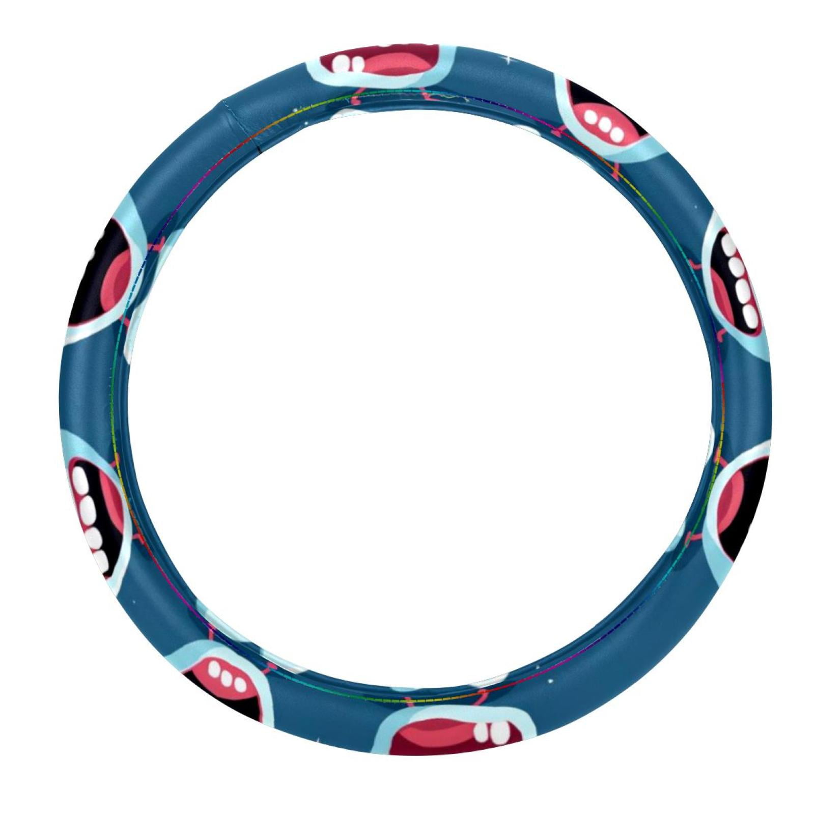 Tiny Teeth Stylish Steering Wheel Cover for Car, PVC Leather 14.5 inch ...