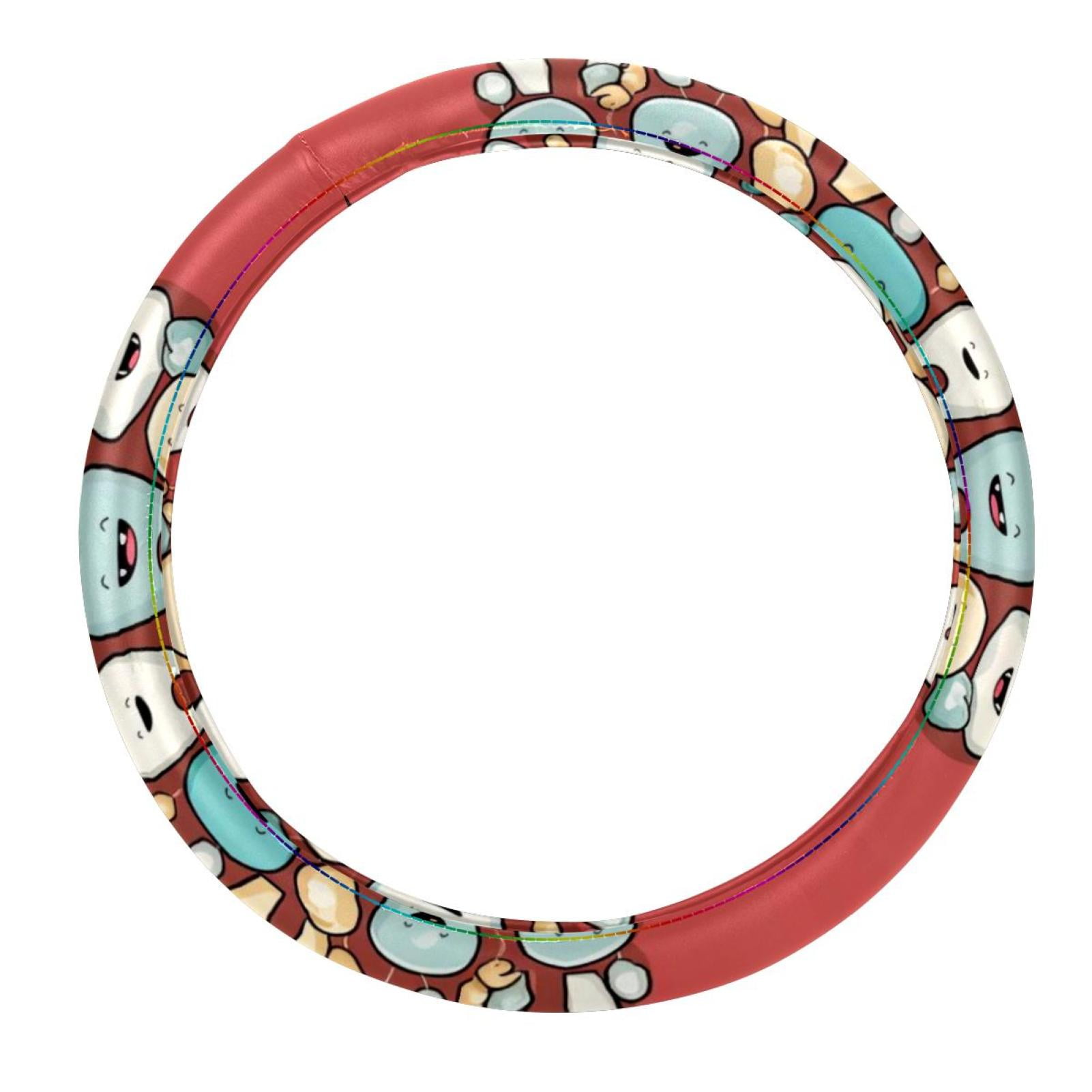 Tiny Teeth Stylish Steering Wheel Cover with Personalized Print Design ...