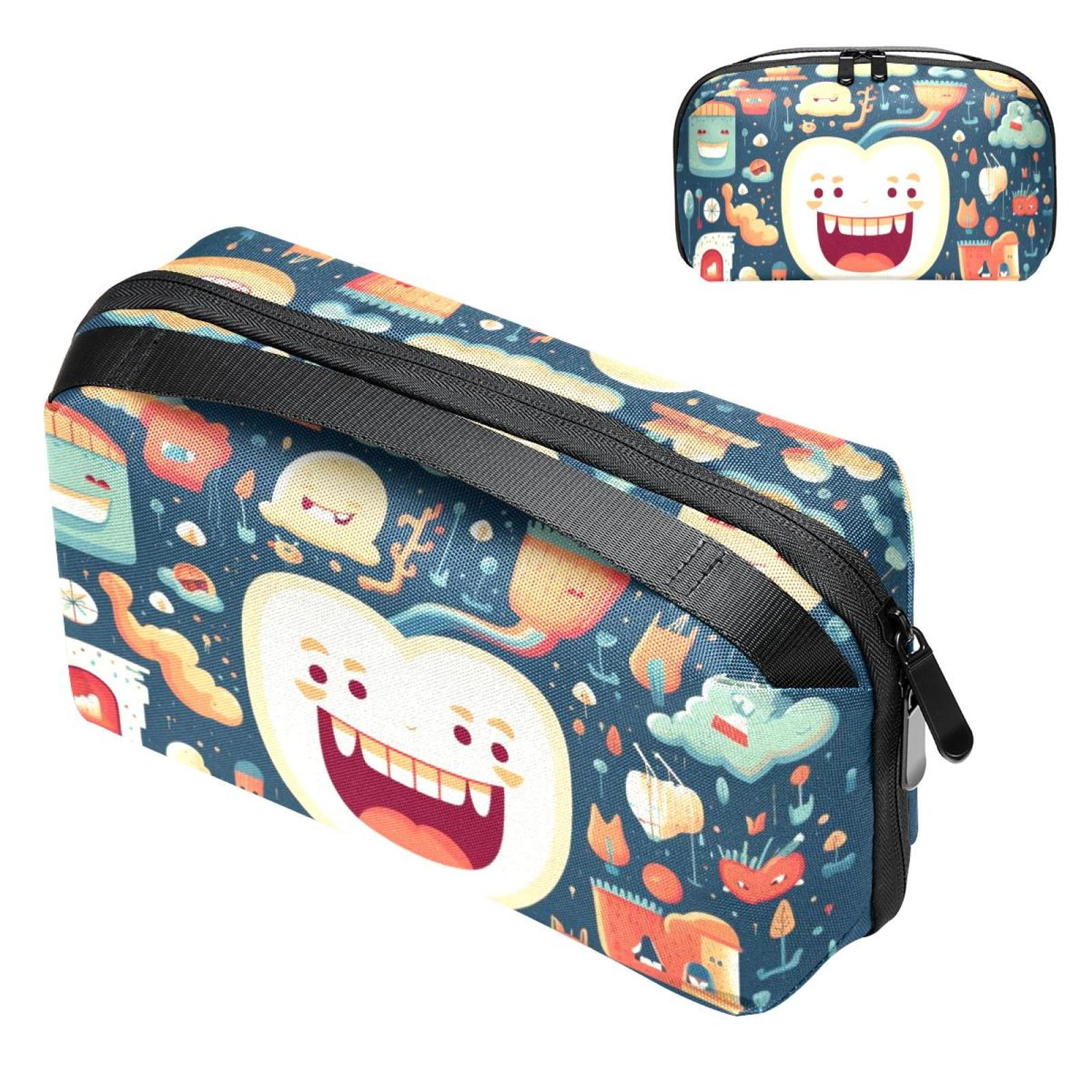 Tiny Teeth Waterproof Oxford Fabric Storage Case with Charger Pouch ...