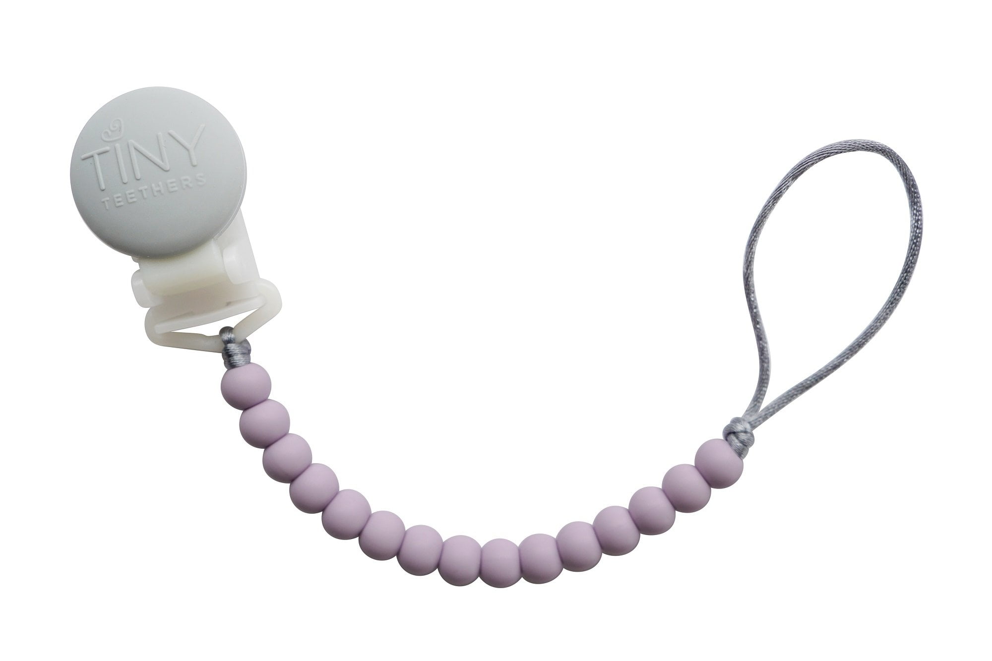 Tiny Teethers Pacifier Holder with Silicone Clip and Teething Chewbeads for Baby, Infants ...