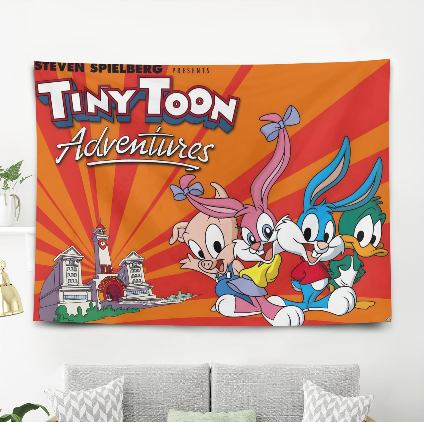 Tiny Toon Adventures-Theme Anti-pilling Tapestry Gift Wall Hanging ...