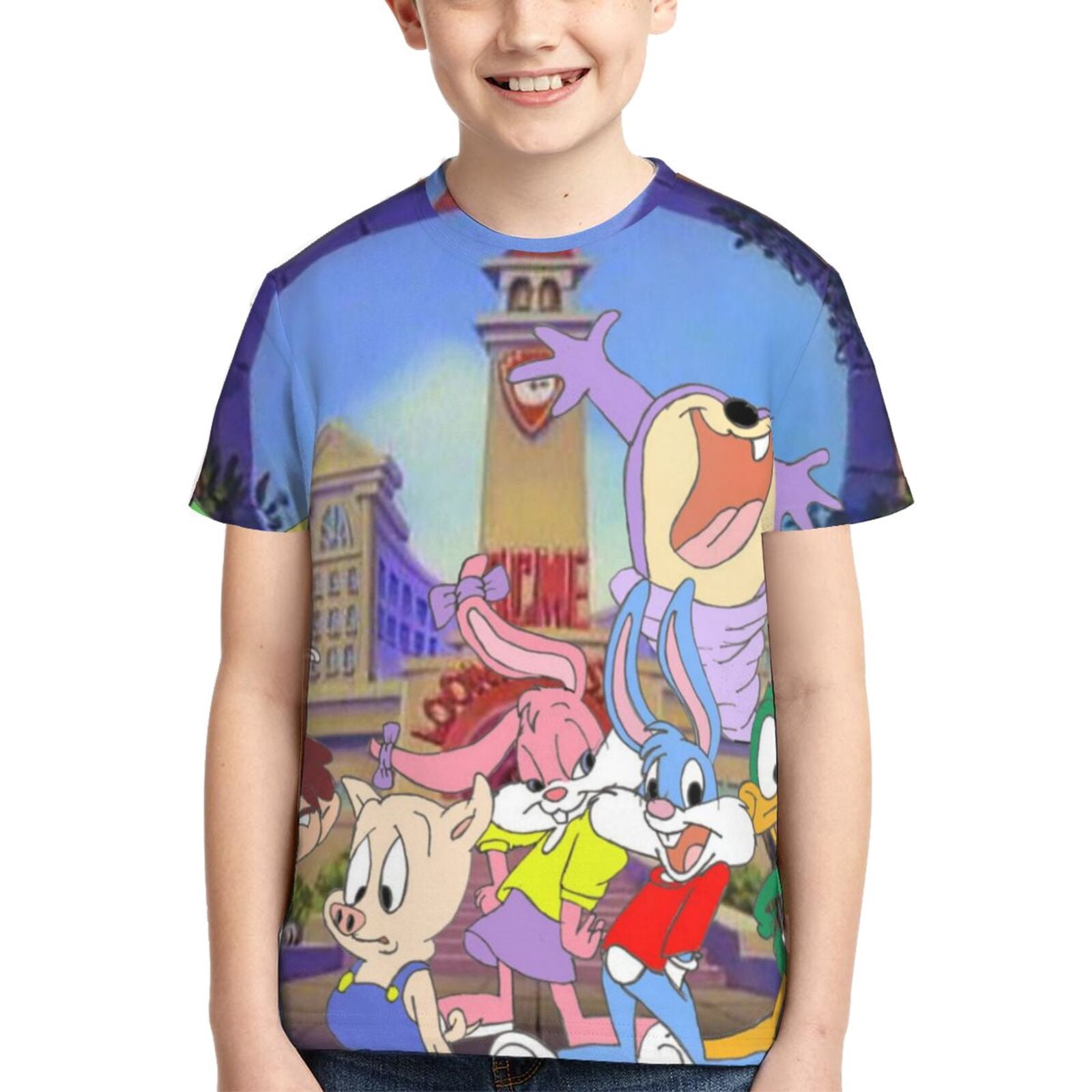 Tiny Toons Looniversity Adventure Teen T-Shirt Crewneck Short Sleeve ...