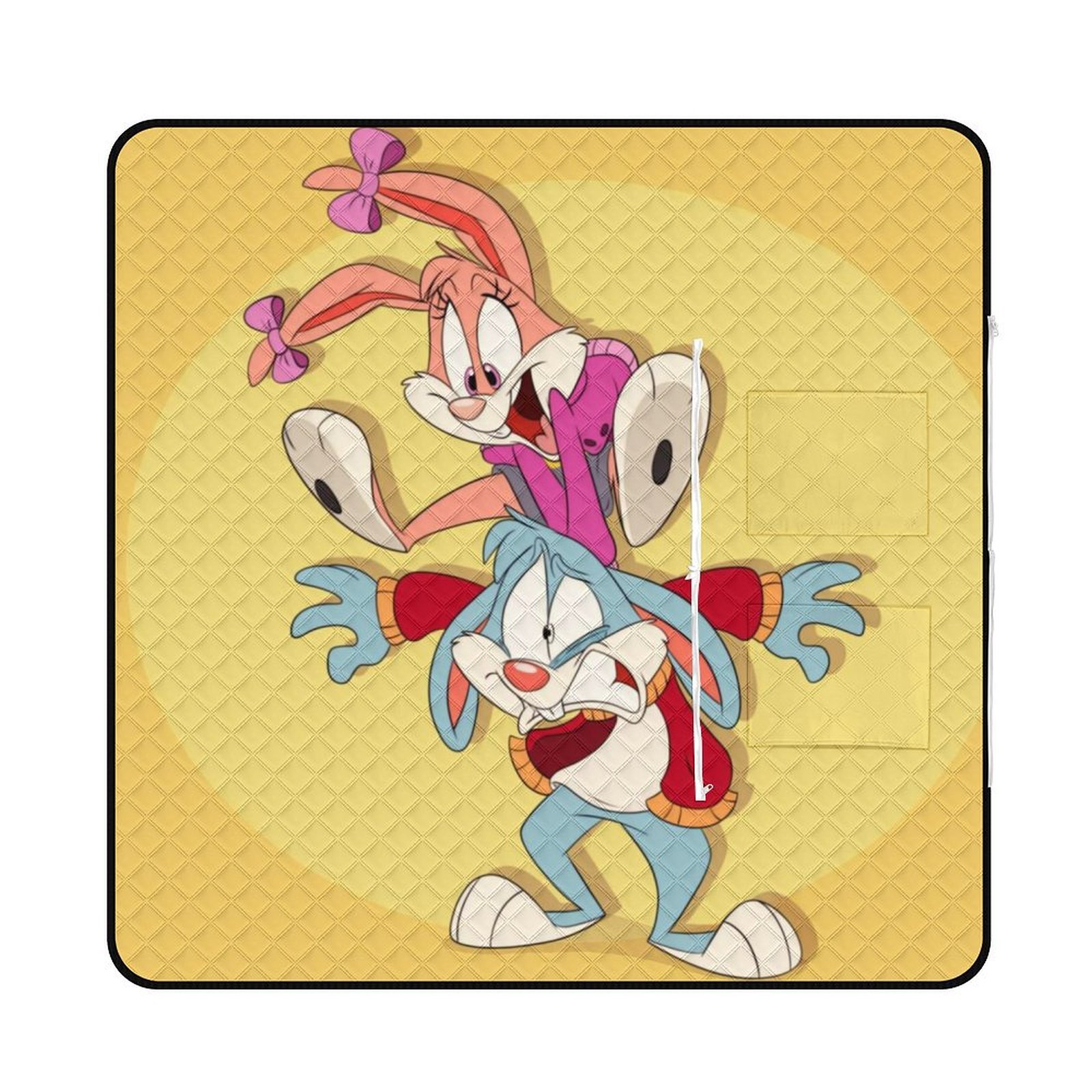 Tiny Toons Looniversity Animated Picnic Mat Foldable Portable Tote Bag ...