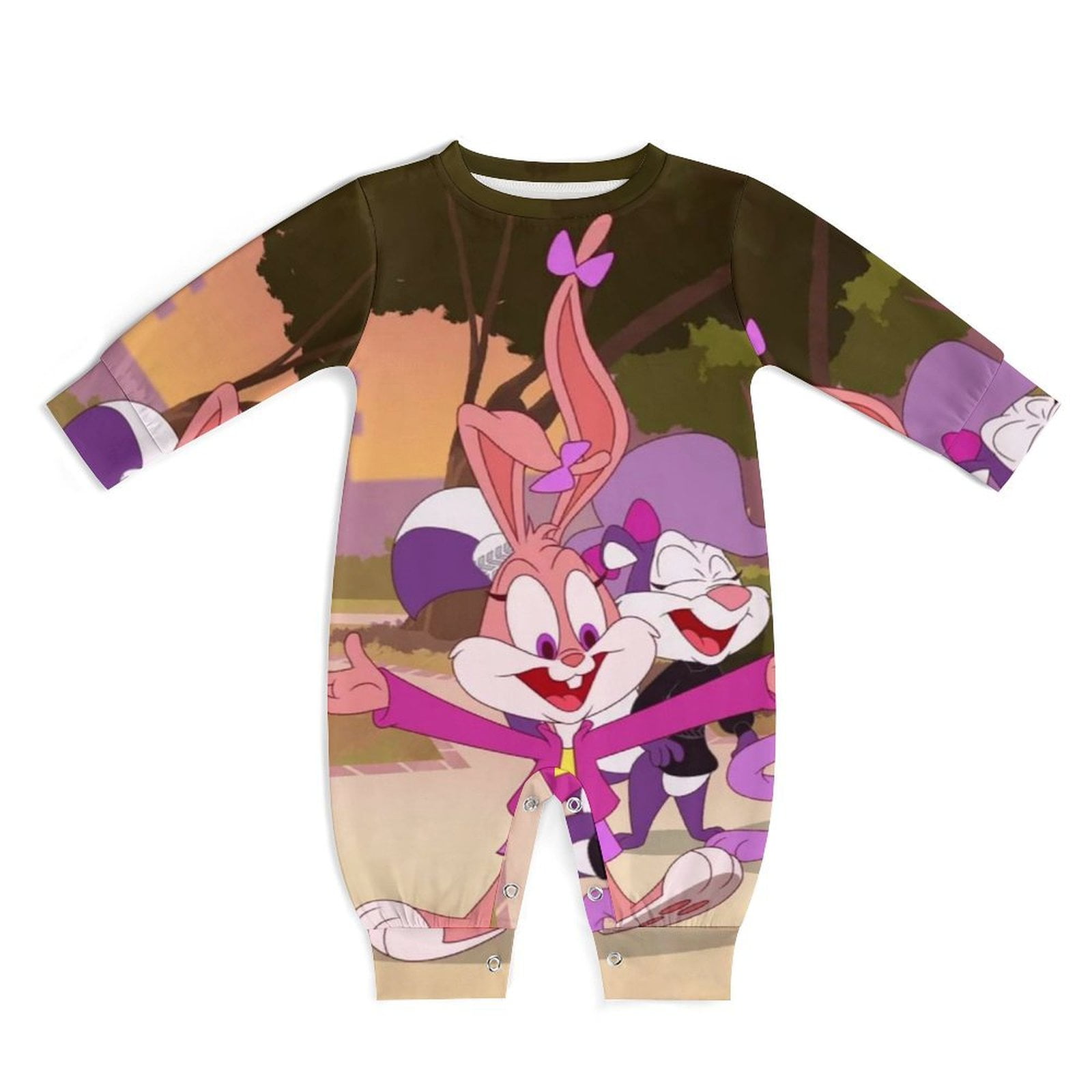 Tiny Toons Looniversity Cartoon Baby Rompers One-Piece Long Sleeve ...