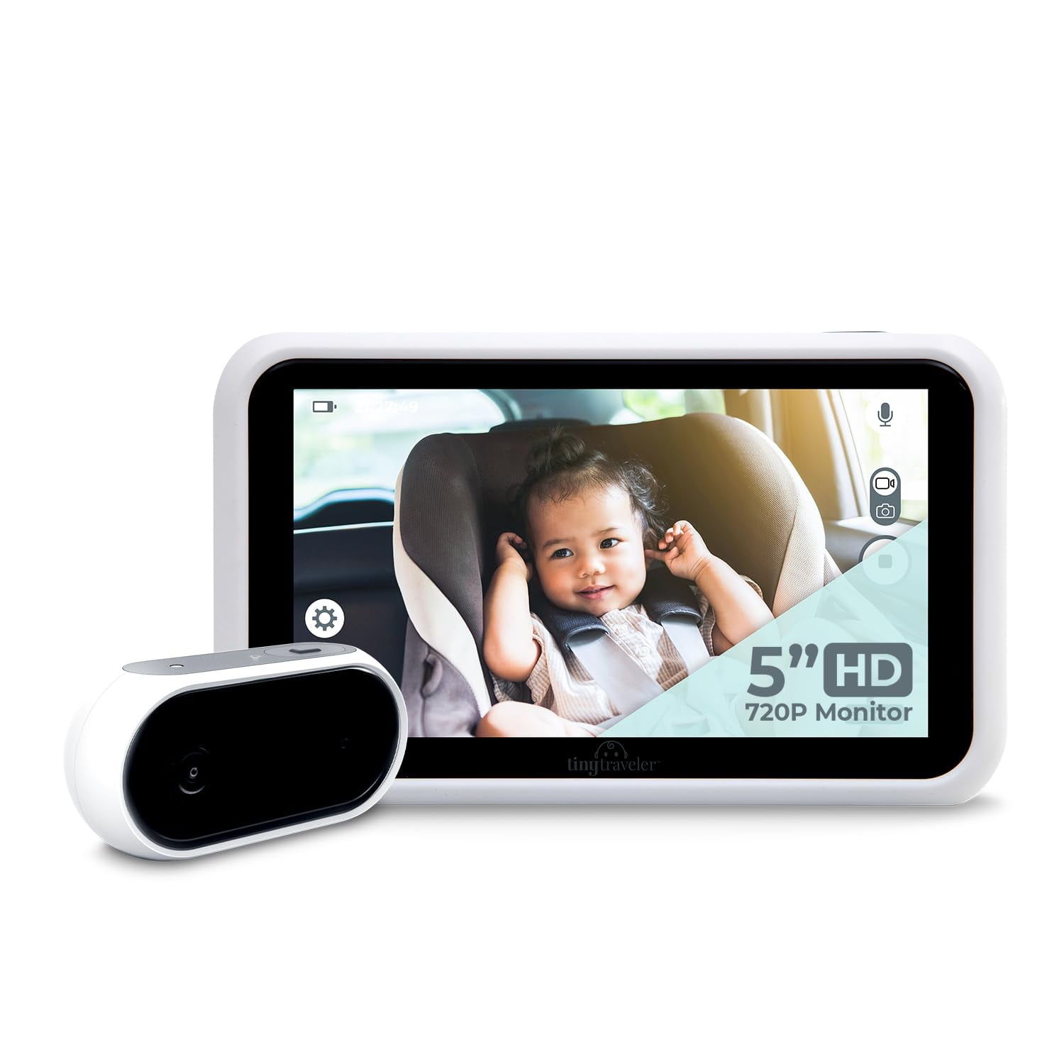 Tiny Traveler Baby Monitor - Tiny Basic Kit (TT002) - Baby Car Monitor Camera with Sound, Auto ...
