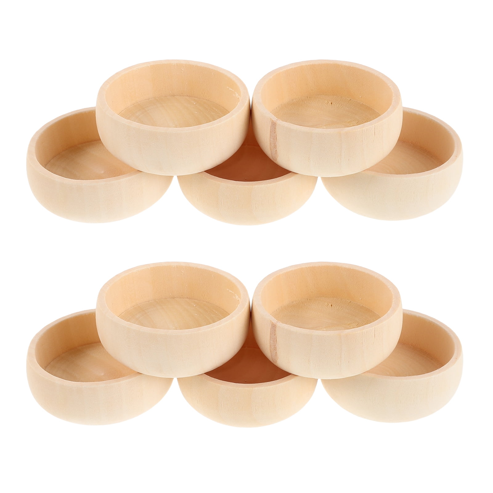 Tiny Wooden Bowls: 52mm Tiny Round Blank Diy Wood Bowls For Hand ...