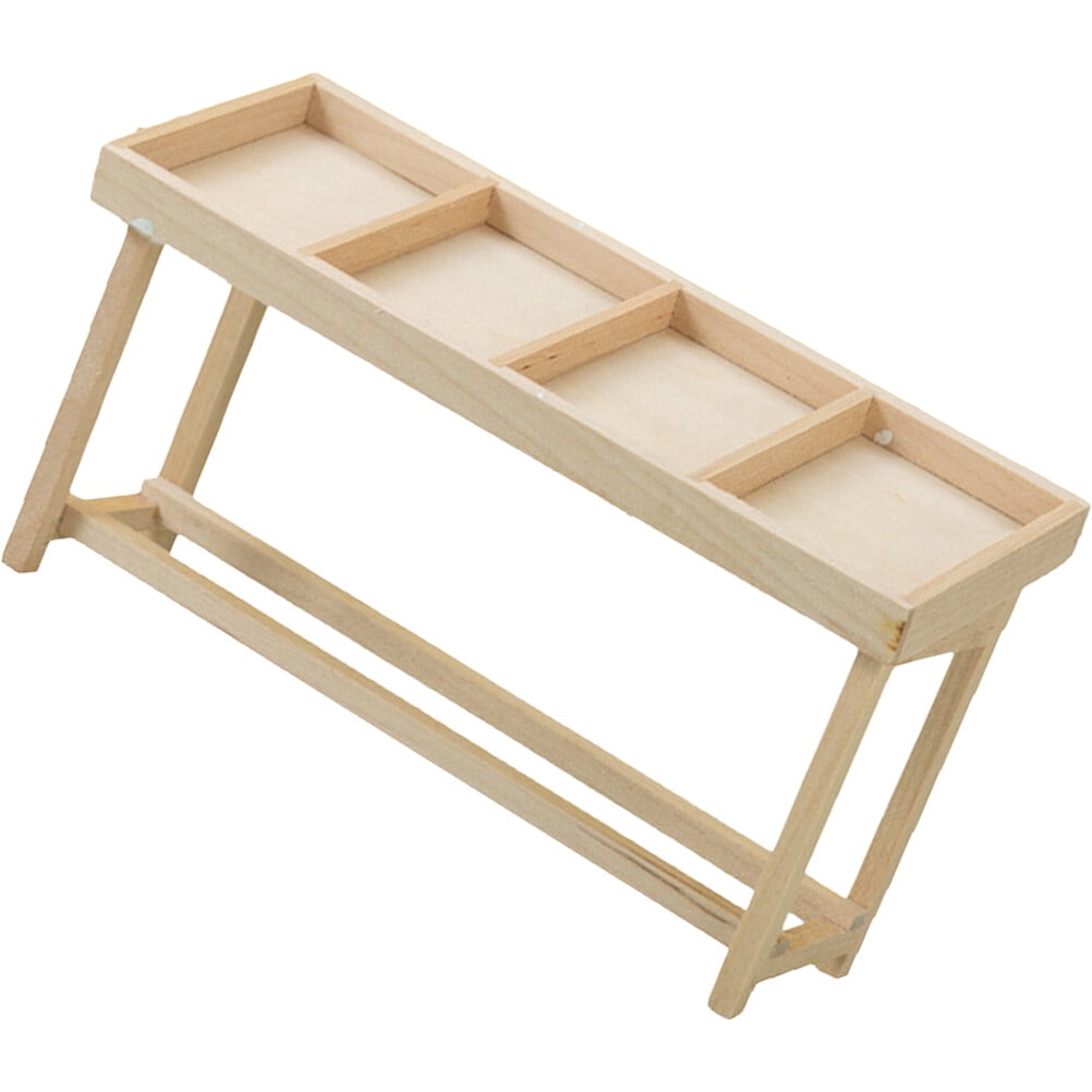 Tiny Wooden Vegetable Rack Statue Vegetable Display Shelf Ornament ...