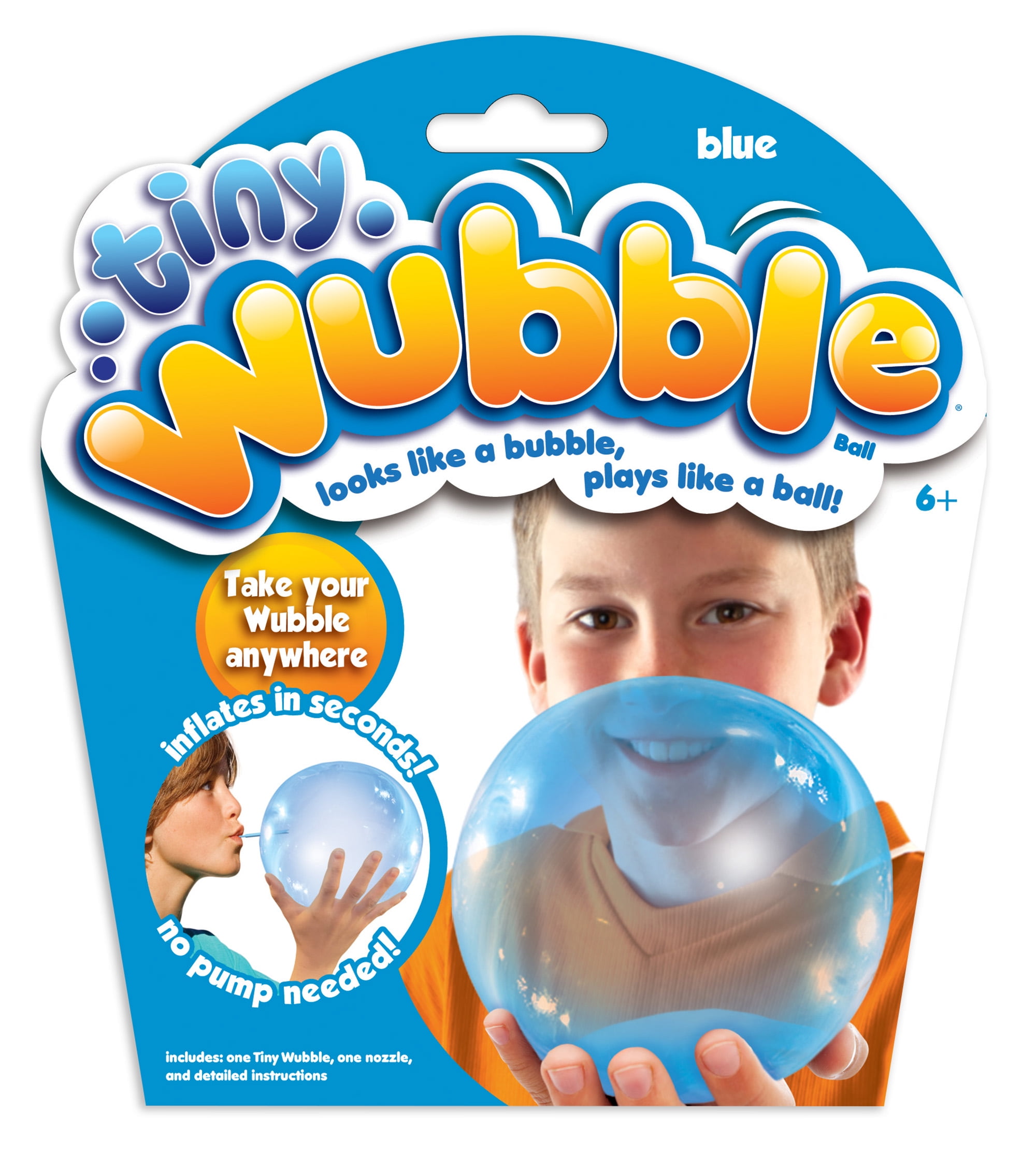 Wubble Mini Bubble Ball for Kids, Small Children's Blue Tiny Wubble ...