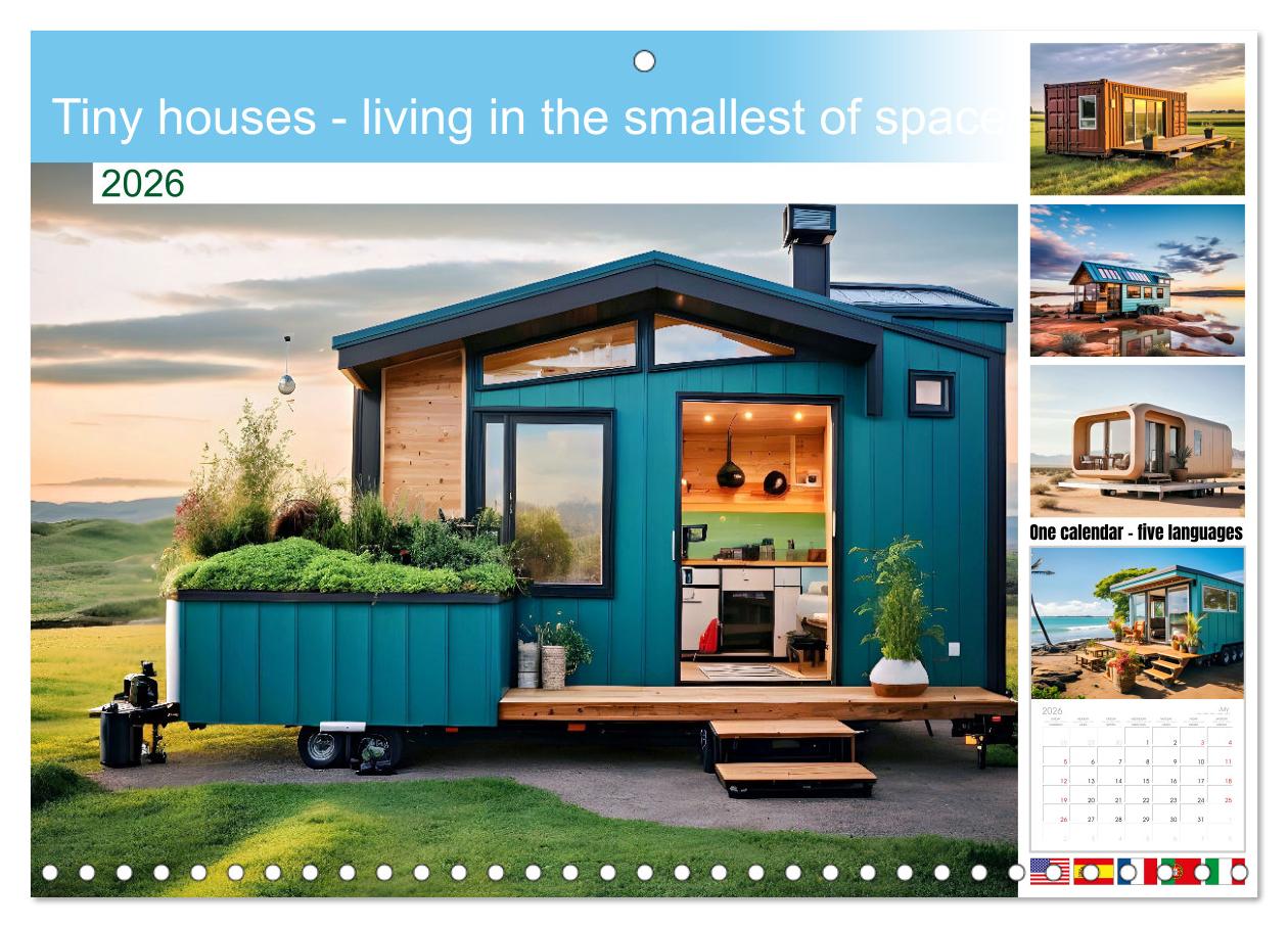 Tiny houses - living in the smallest of spaces (Monthly Wall Calendar ...