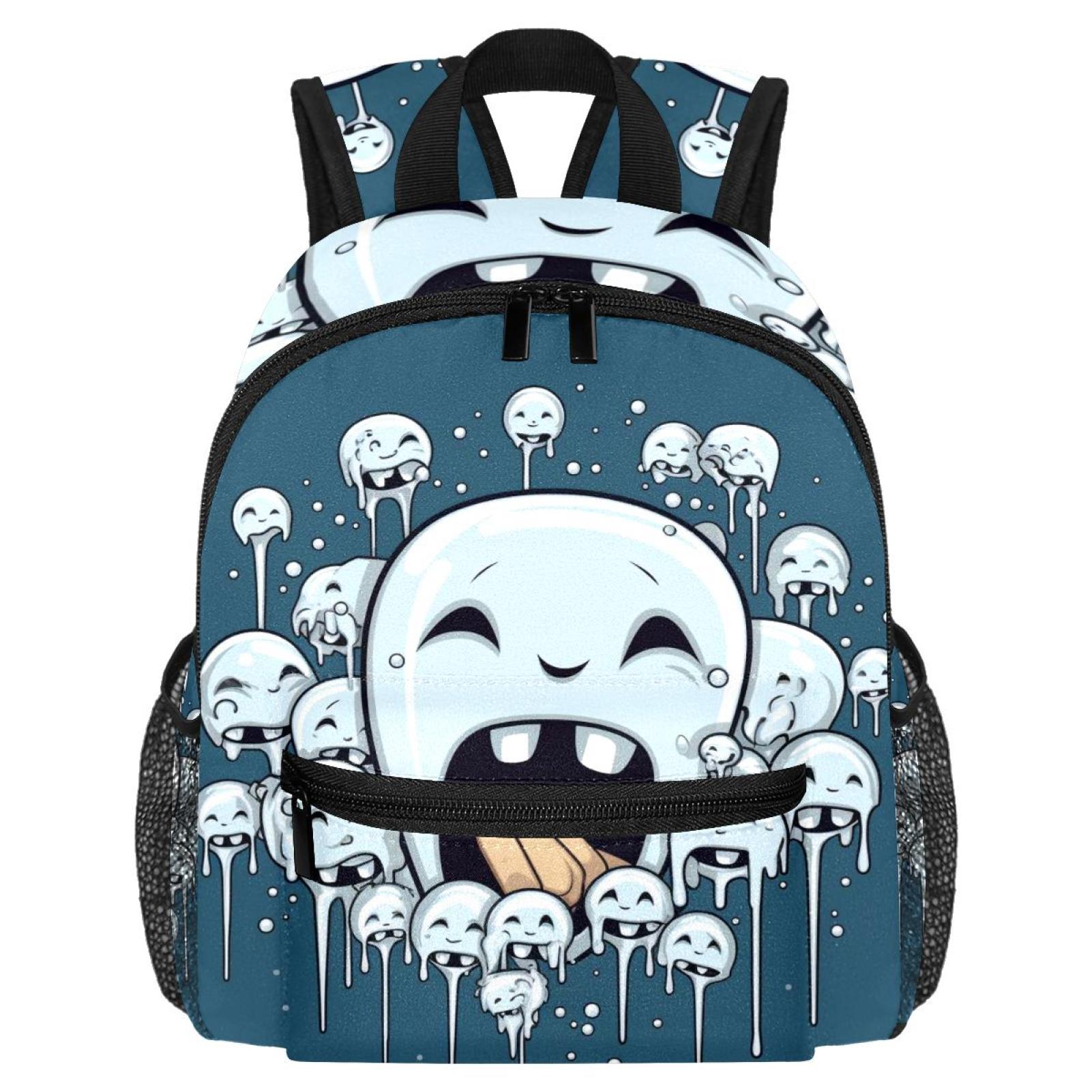 Tiny teeth Adjustable Shoulder Strap Backpack - Large Capacity, Printed ...