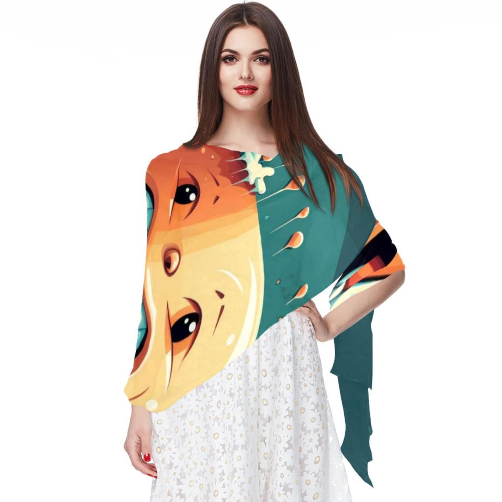 Tiny teeth Chiffon Translucent Light Breathable Silk Scarf 180*73 ...