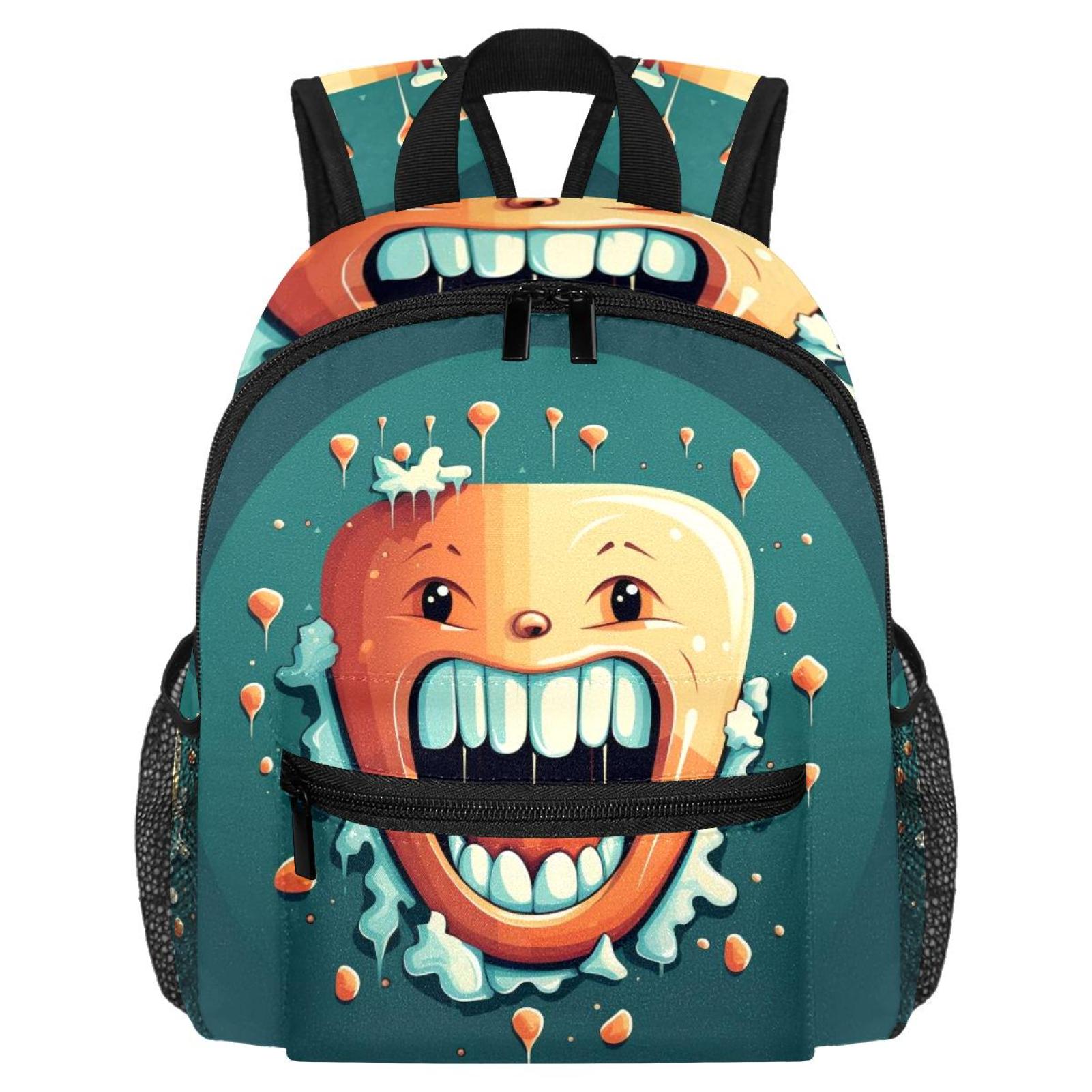 Tiny teeth Cute Adjustable Shoulder Strap Backpack with Large Capacity ...