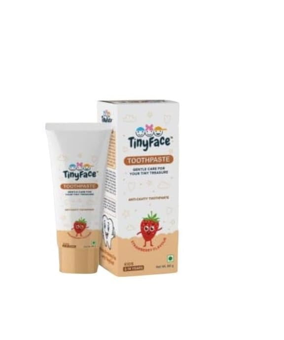TinyFace Kids Toothpaste, Strawberry Flavour, 80g, Ages 2-14 Years, Pack of 2 - Walmart.com