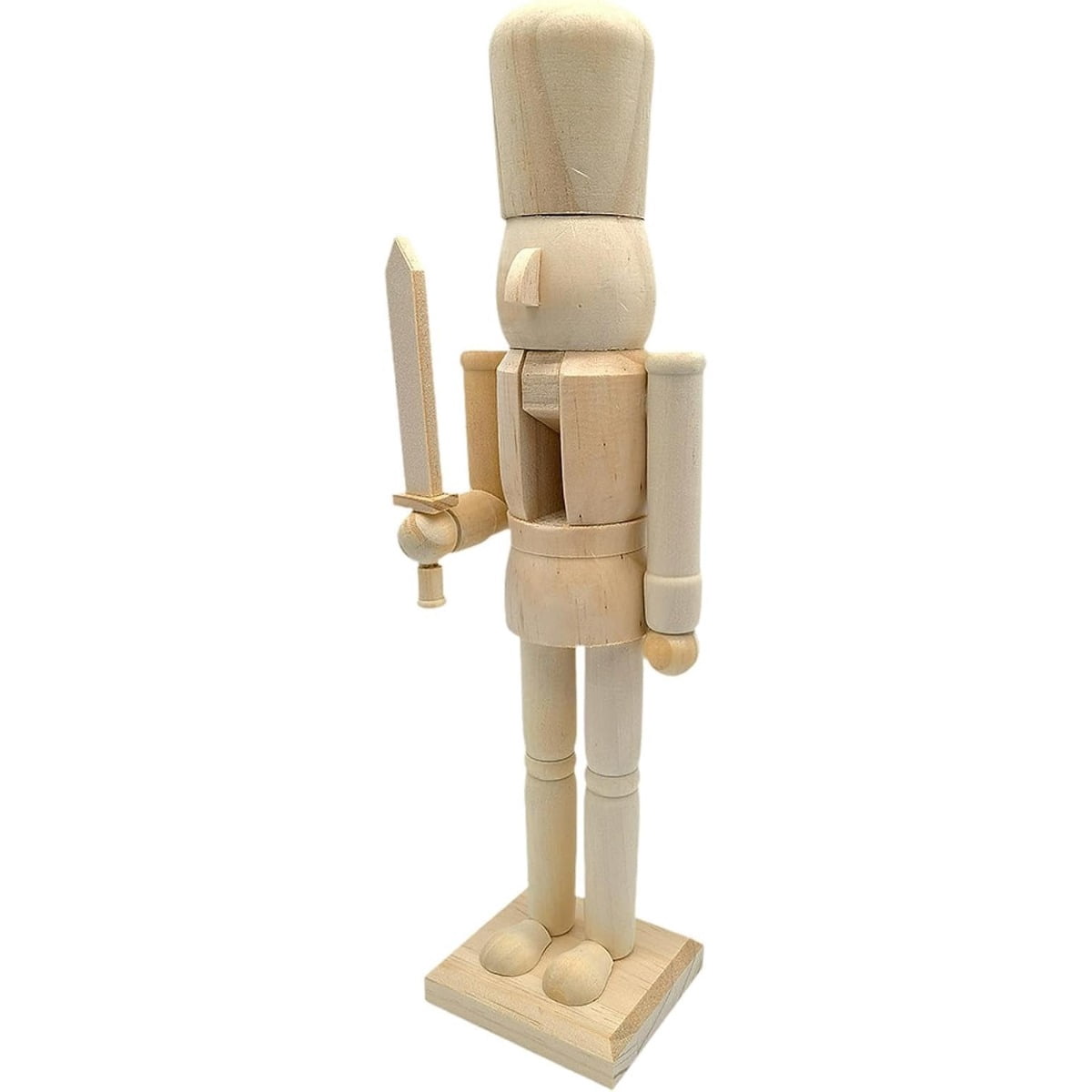 TinyGlam 15" Wooden Nutcrackers Unpainted Unfinished Paintable Wooden ...