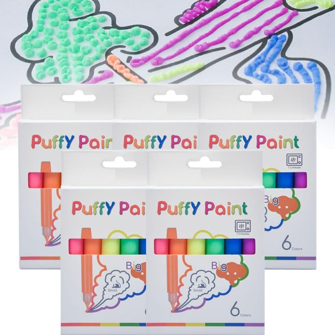 TinyGlam 2 PCS Magic Puffy Paint Pens, 2025 New DIY Bubble Drawing Pens ...