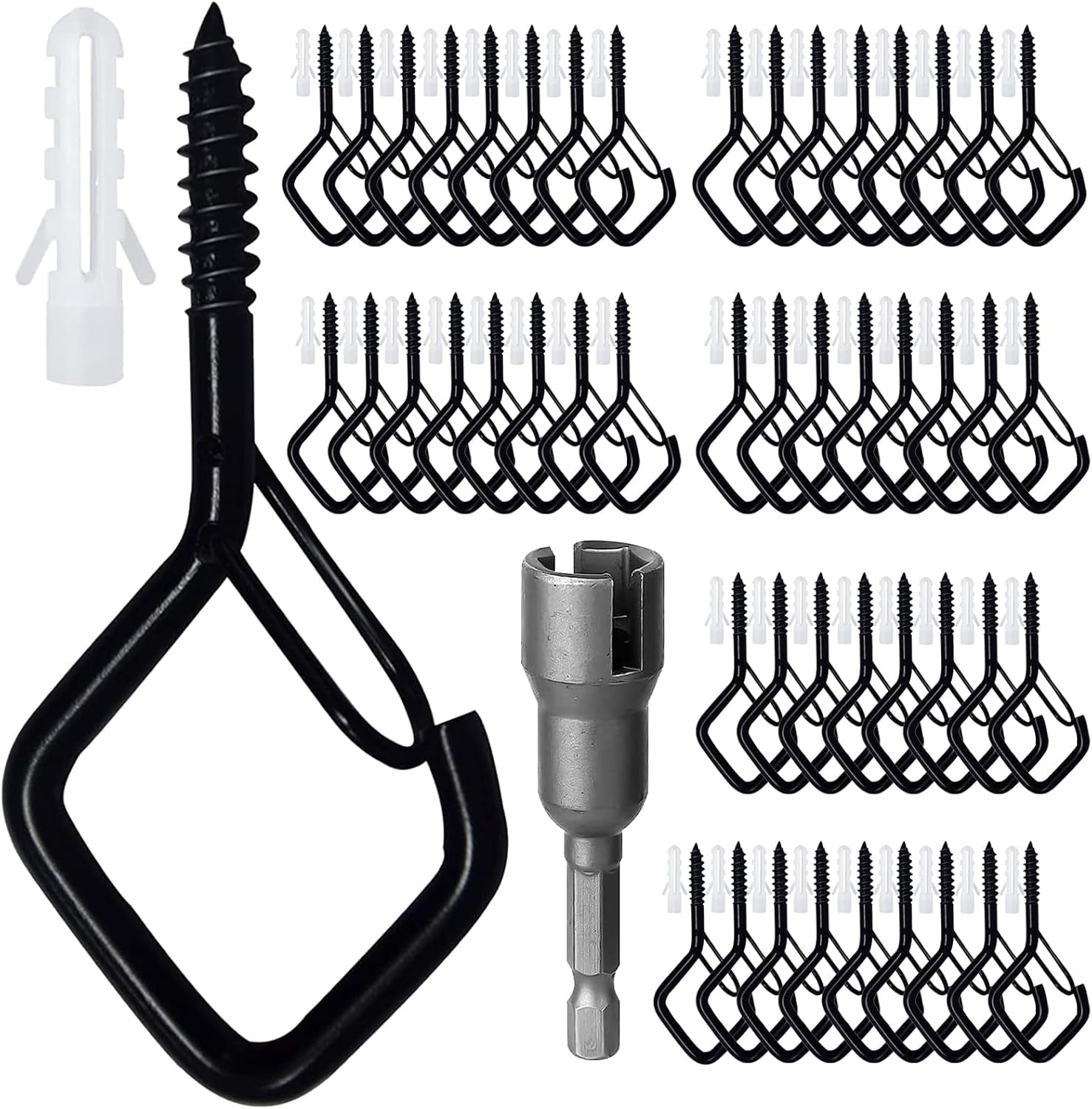 TinyGlam 20 PCS Q-Hanger Hooks for String Lights,Ceiling Hooks for ...