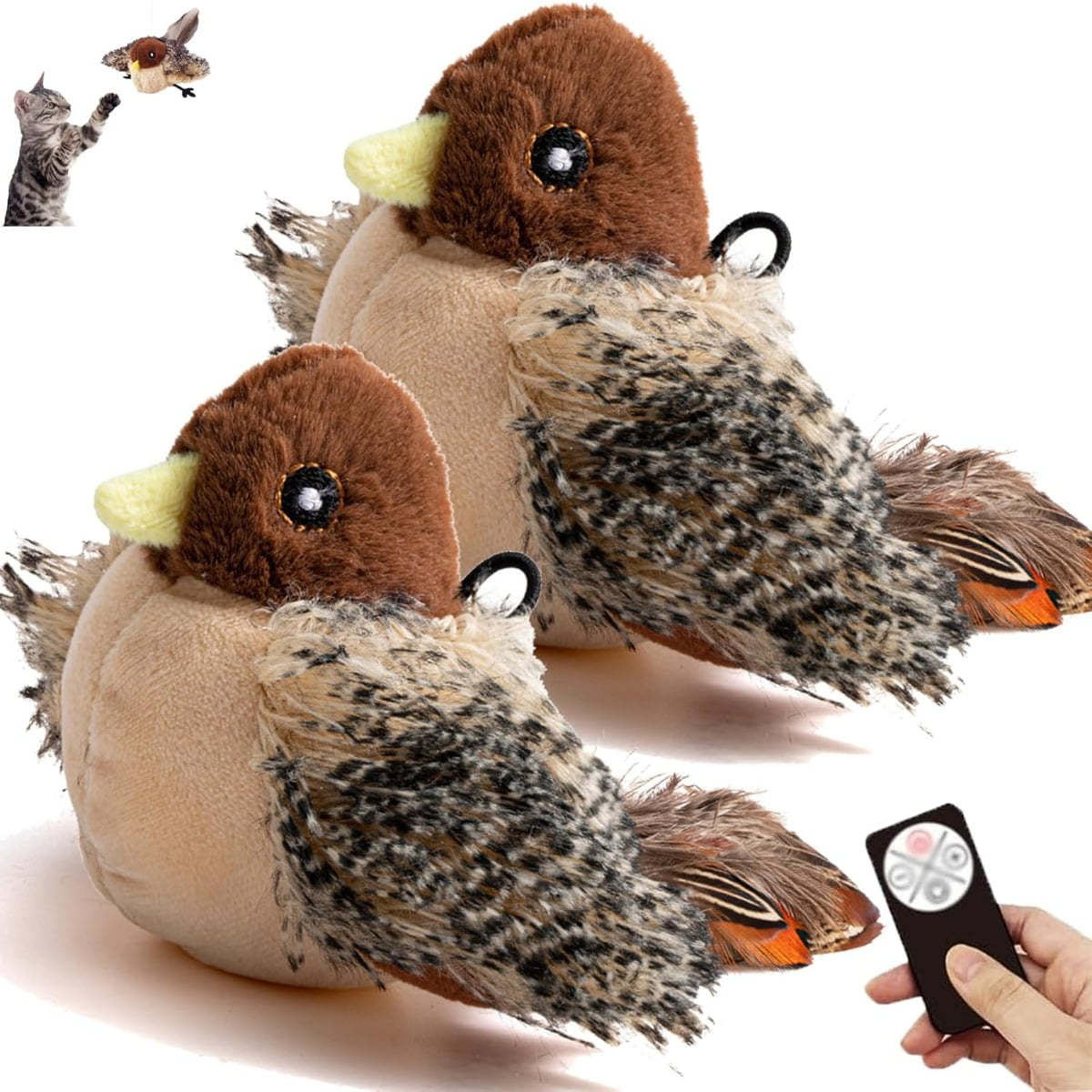 TinyGlam Aiveys Flappy Bird Cat Toy, Yiffany Featherfun Flyer, Petsboro ...