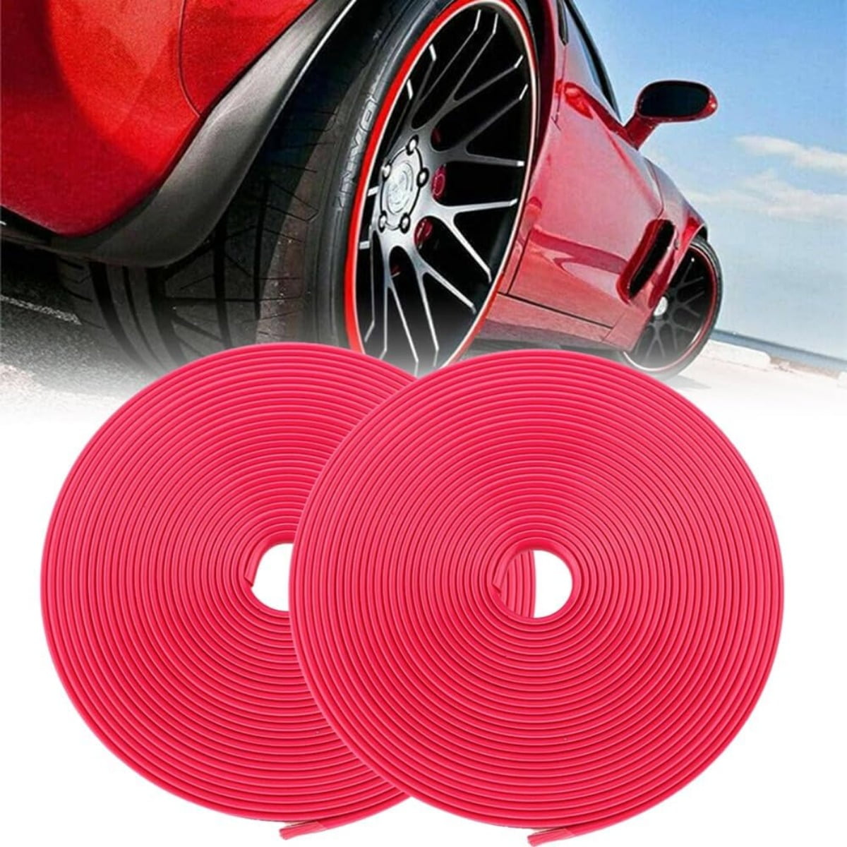 TinyGlam Car Wheel Rim Protector Decor Strip, 8M Rim Edge Protector ...