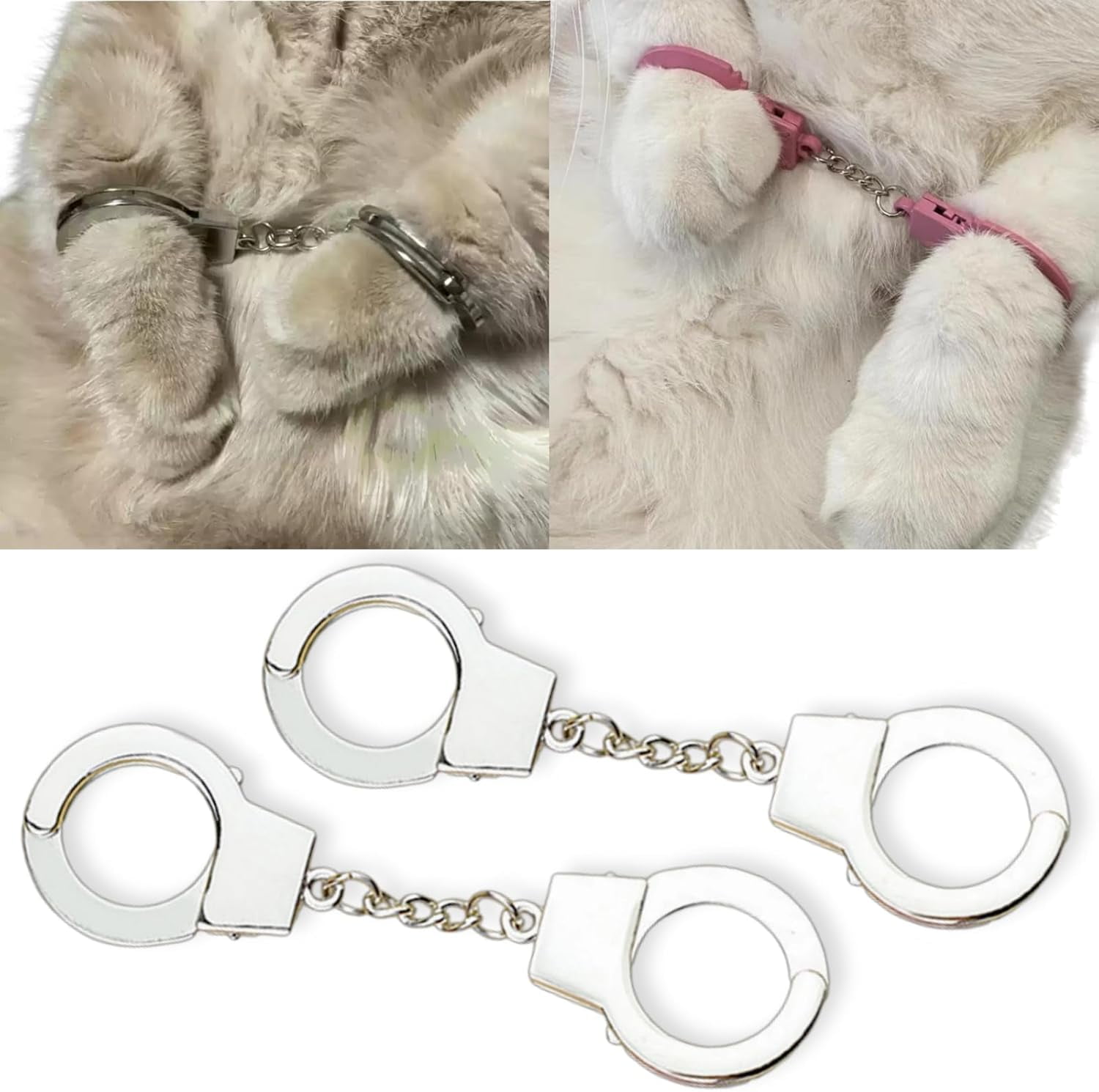 TinyGlam Cat Handcuffs Toy Cat Handcuffs Funny Cat Handcuffs Mini Cat ...