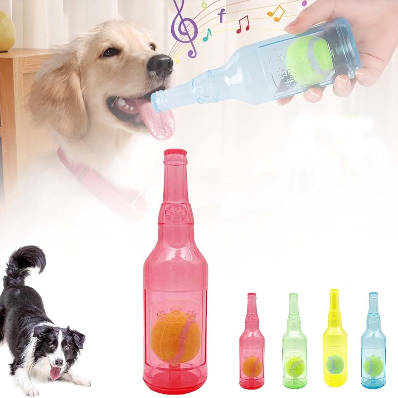 TinyGlam Crunch play Bottle Toy for Dogs, Crunch and Play Bottle Toy ...