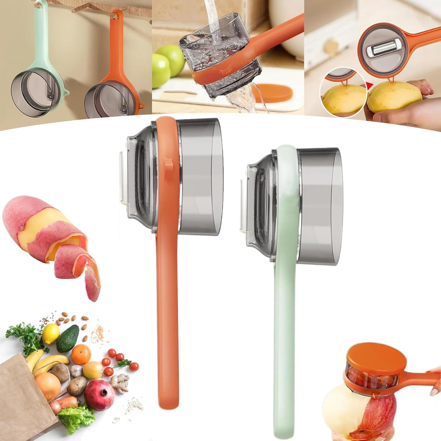 TinyGlam Double-Sided Stainless Steel Blade Peeling Knife with Storage ...