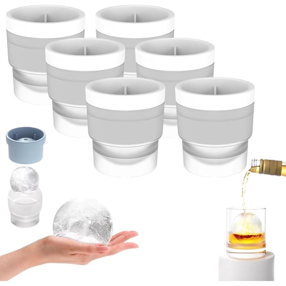 TinyGlam Food Grade Stackable Slow Melting DIY Ice Ball for Cocktail ...