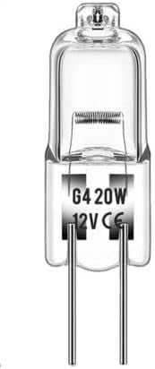 TinyGlam Halogen 10 Watt 12 Volt Light Bulbs 2 Pin G4 Base-10 Pack Long ...