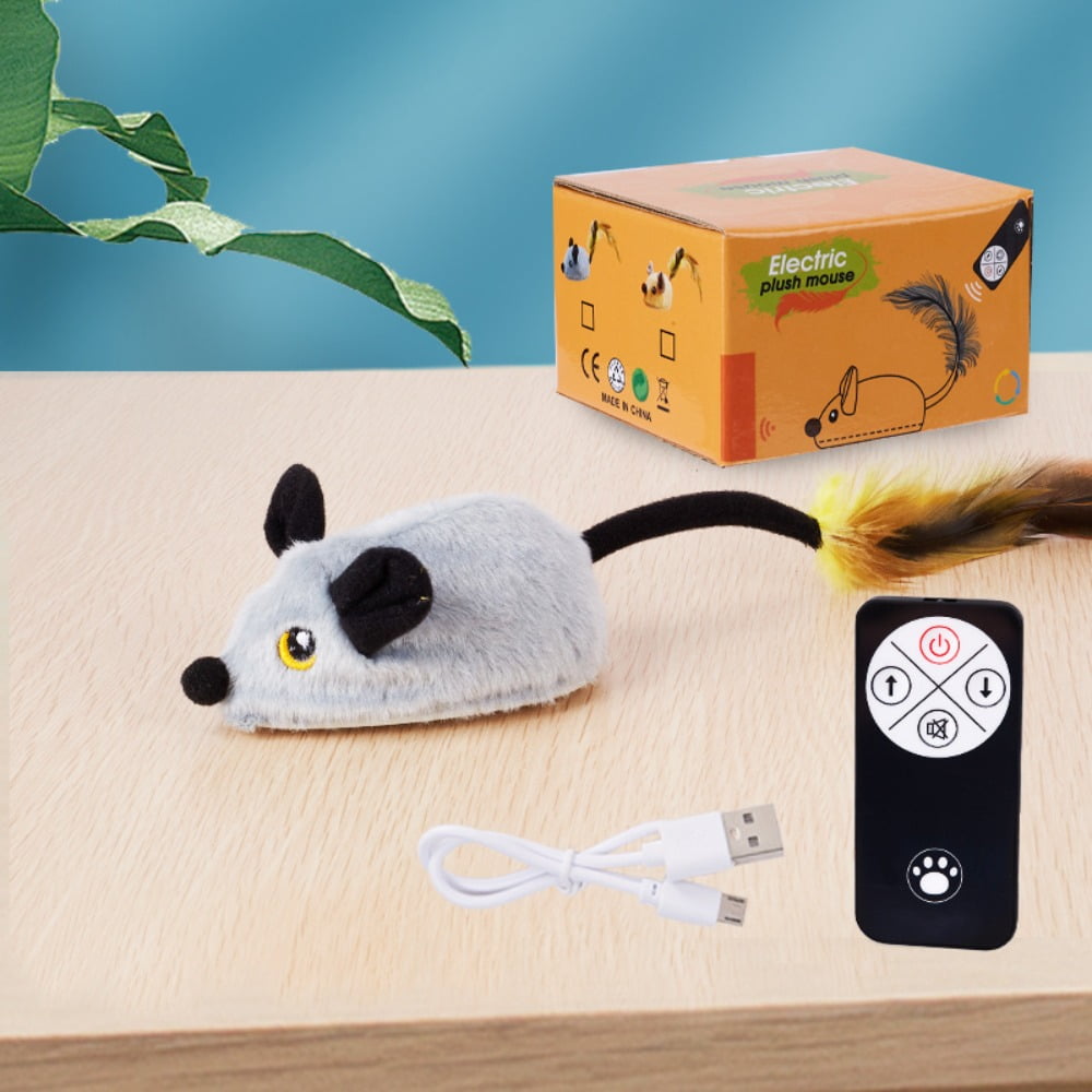 TinyGlam Interactive Cat Toy Mouse Moving Cat Toys,Simulation Remote ...