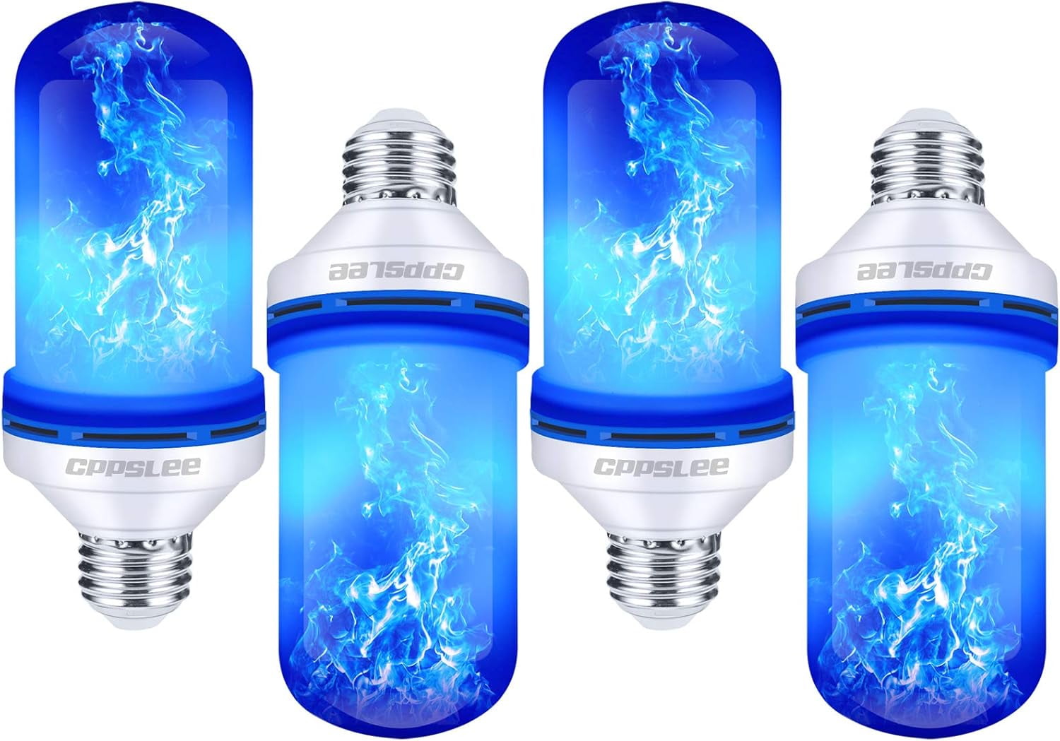 TinyGlam LED Flame Light Bulbs, 4 Modes Flickering Light Bulbs, E26 ...