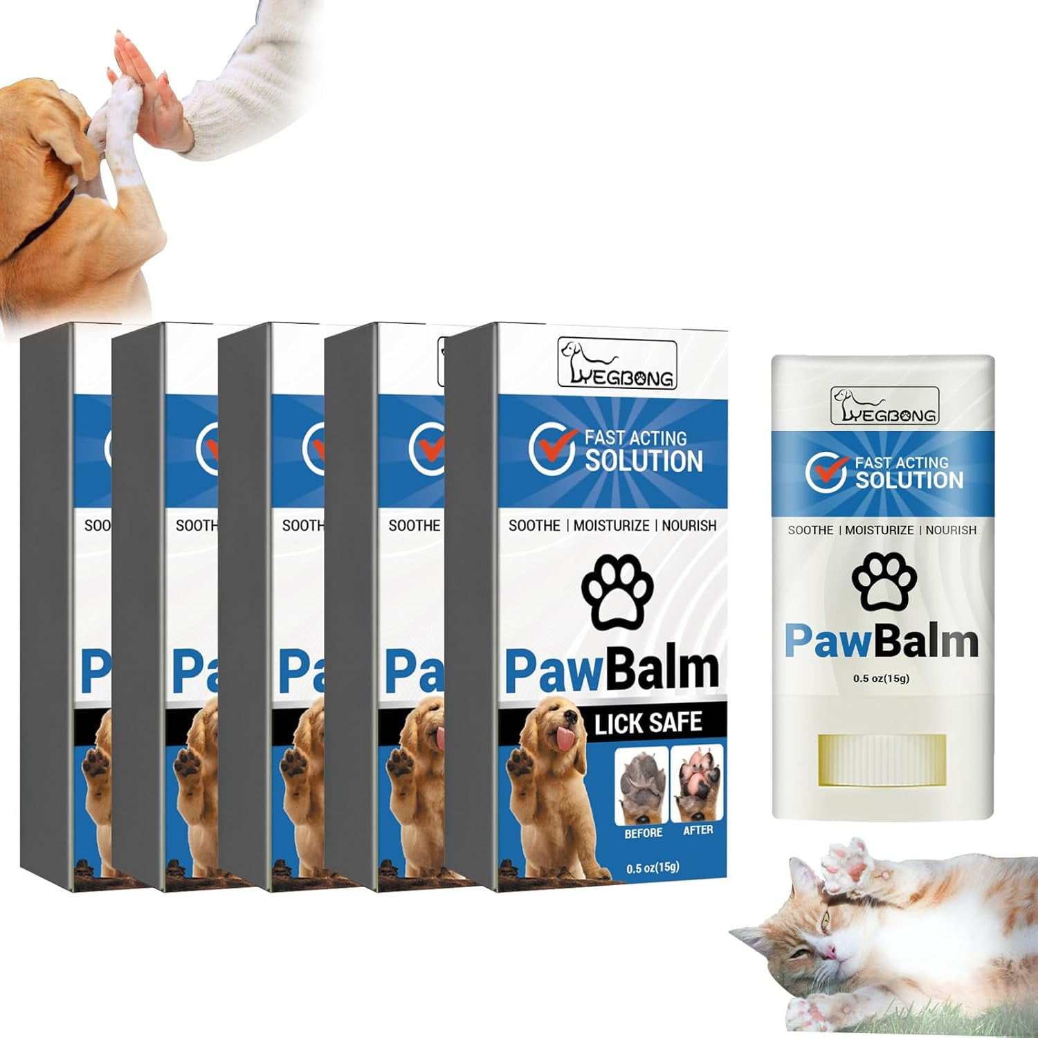 TinyGlam Lick Safe Dog Paw Balm,Moisturizer & Protection for Dog Feet ...
