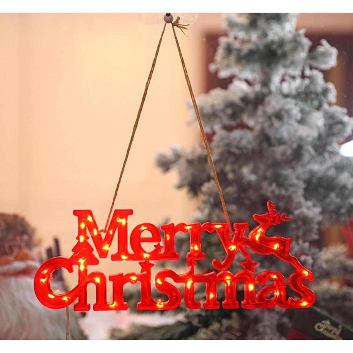 TinyGlam Lighted Merry Christmas Sign Letters Lights Battery Powered ...