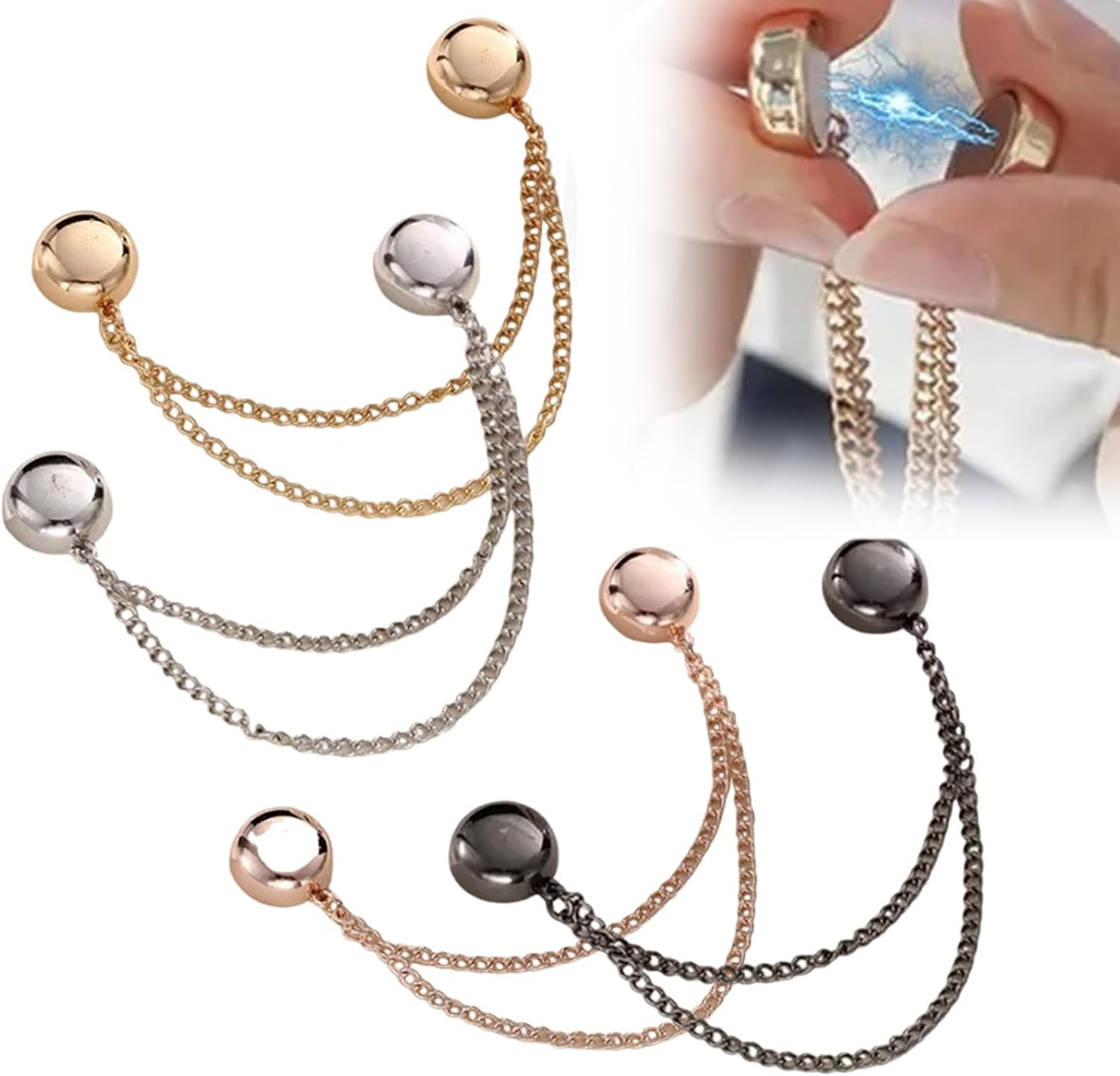 TinyGlam Multi-Function Magnetic Clothing Clips, 4 Pack Strongest ...