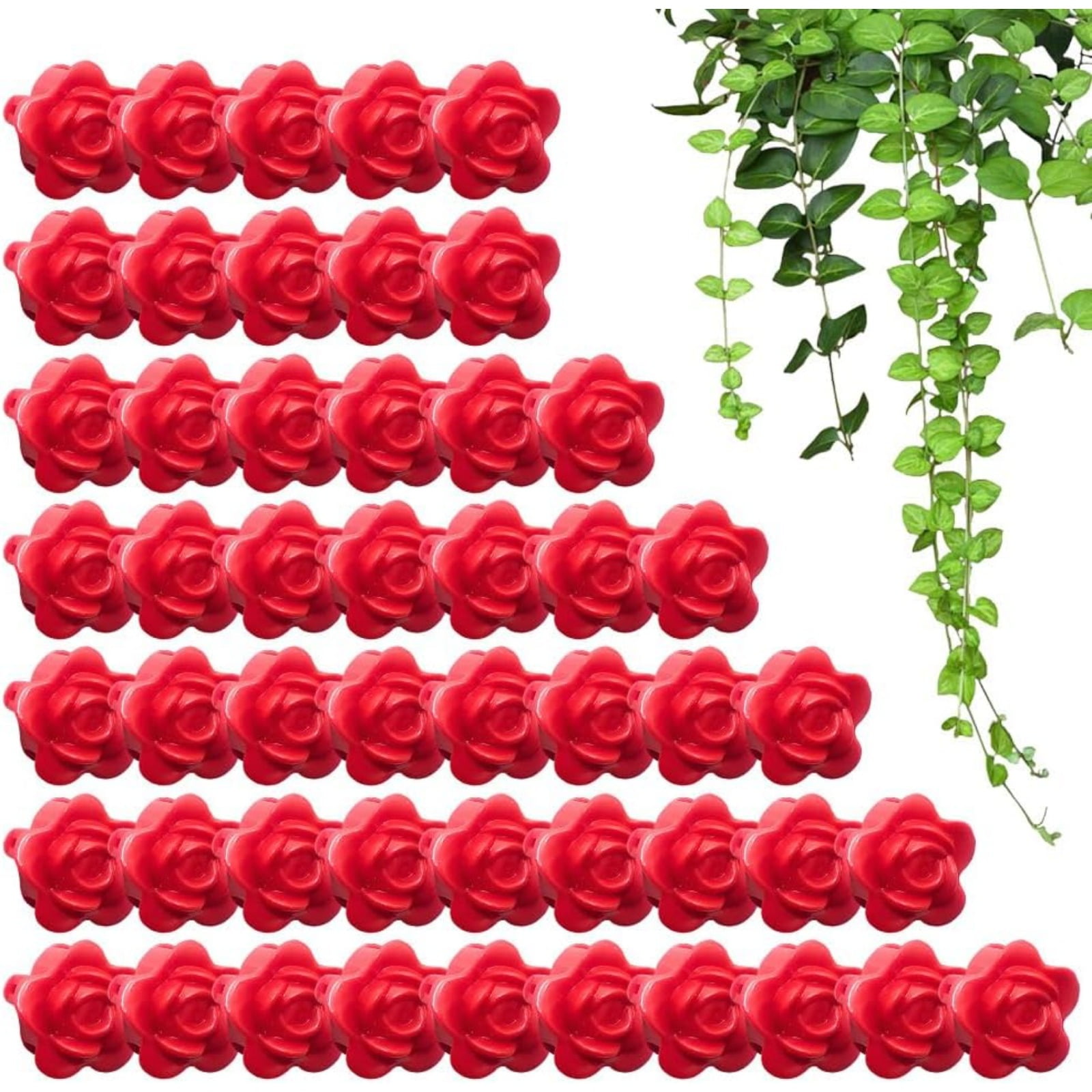 TinyGlam Plant Climbing Wall Fixture Clips, 50 Yellow Flower-Shaped ...