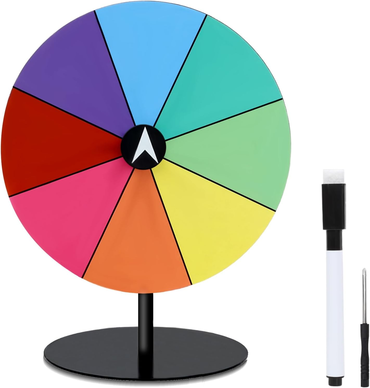 TinyGlam Prize Wheel Dry Erase 8 Inch Spinning Wheel for Prizes All ...