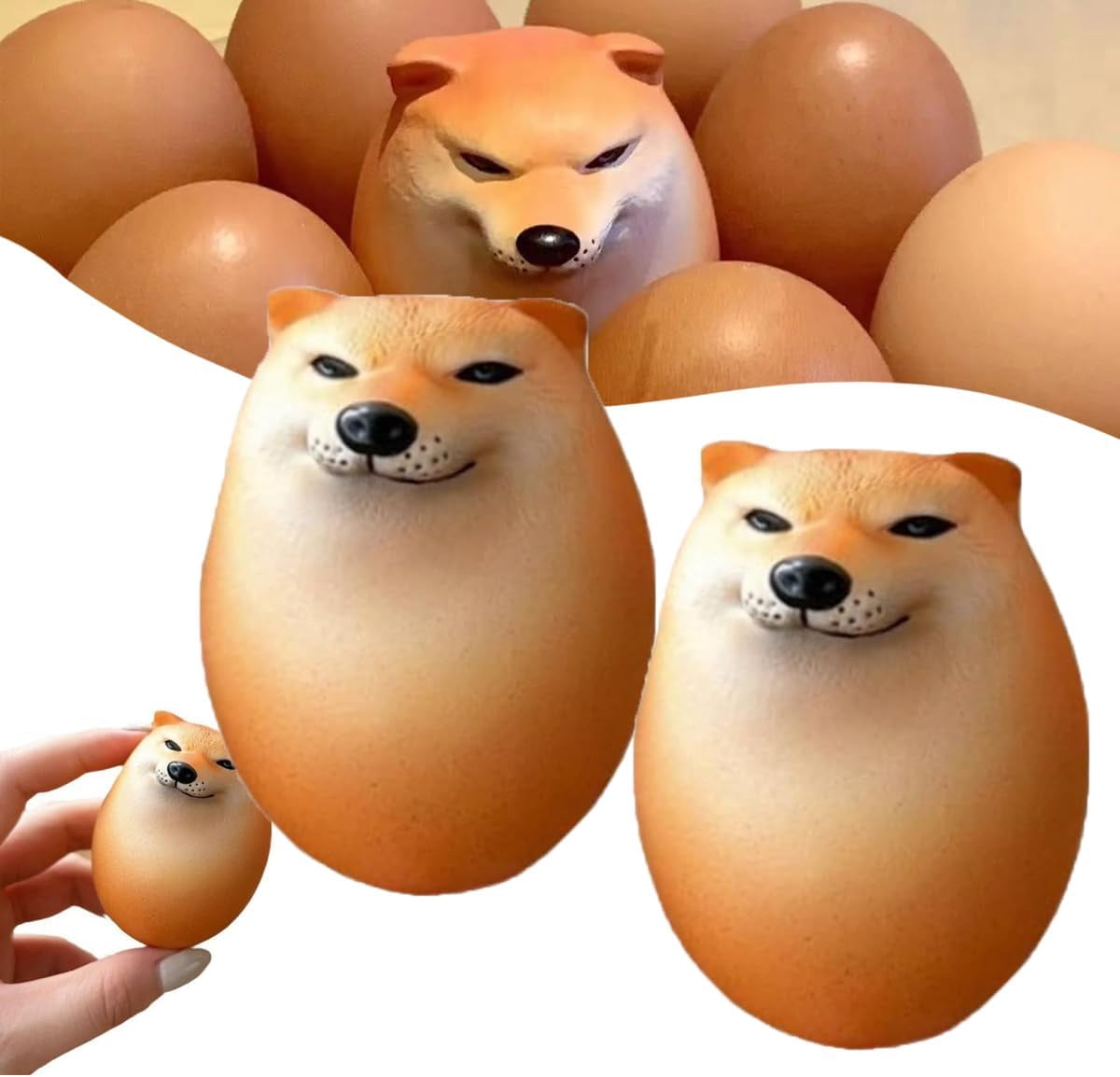 TinyGlam Shibako Dog Squishy Egg, Shibako Squishy Egg Prank Toys, Dog ...
