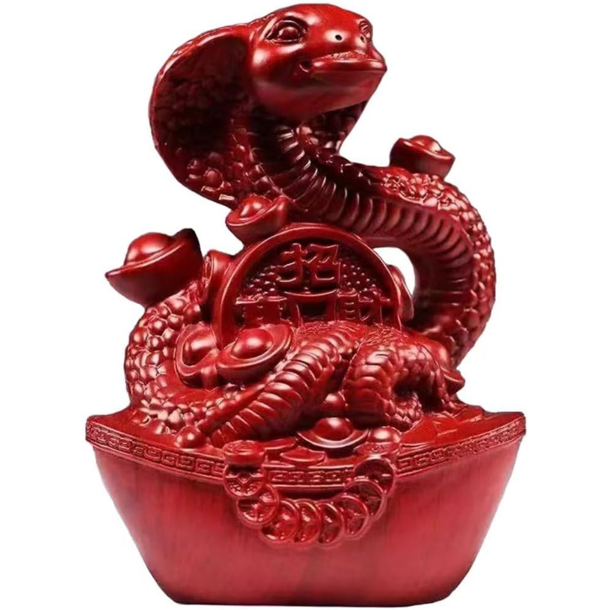 TinyGlam Snake Statue Small Wooden Chinese Feng Shui Snake Figurines ...