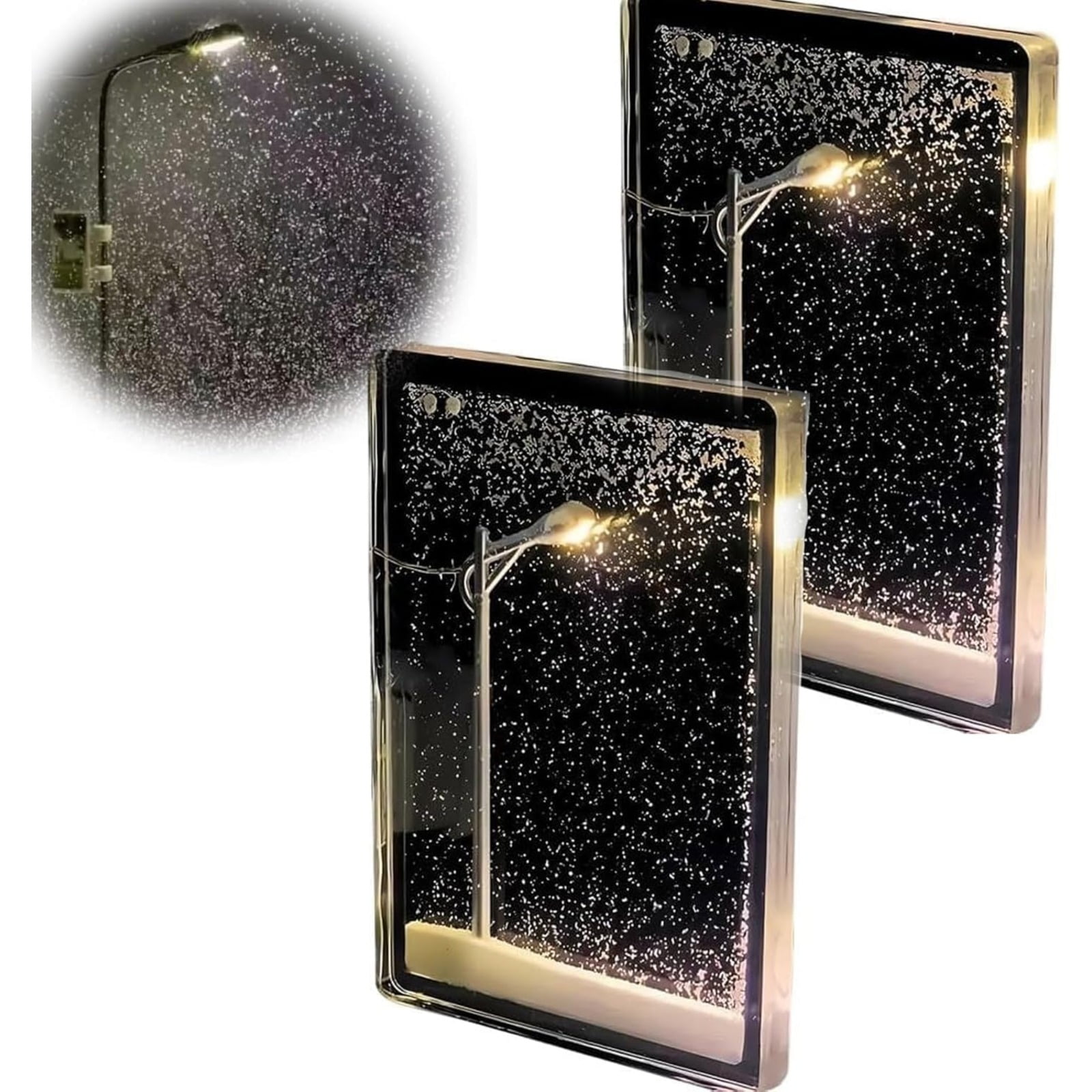 TinyGlam Street Light Snow Globe, Snowy Street Lamp, Snowy Lamp, Snow ...