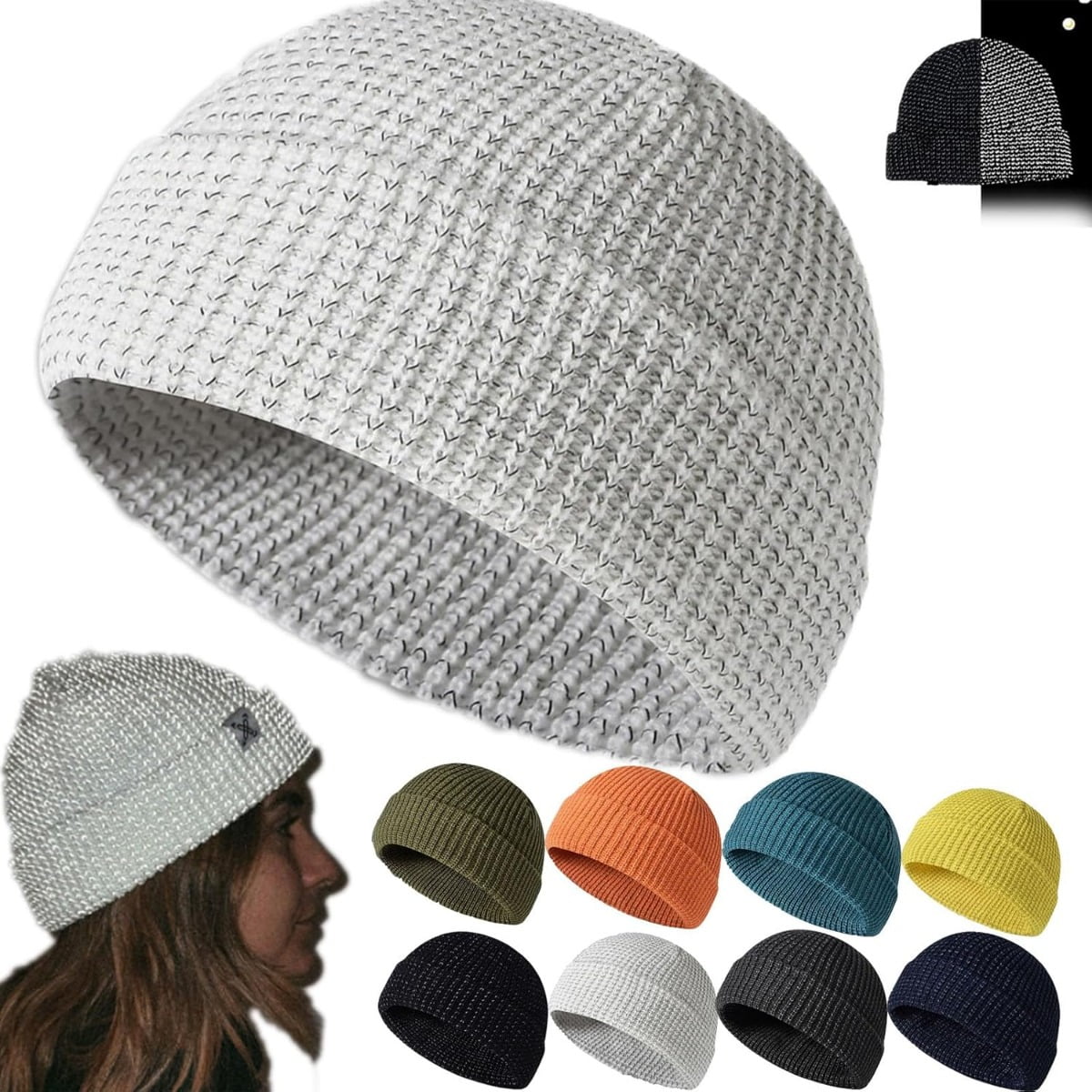 TinyGlam Weflexus Reflective Beanie, Flex Beanie 2.0- Unisex, Benius ...