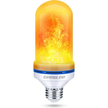 2-Pack LED Flame Effect Fire Light Bulbs for Outdoor Porch Night, E26 ...