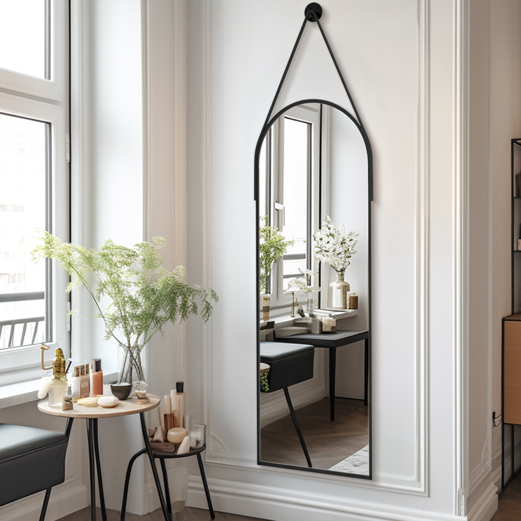 Black Finish Metal Mirror Wall Decor - Walmart.com